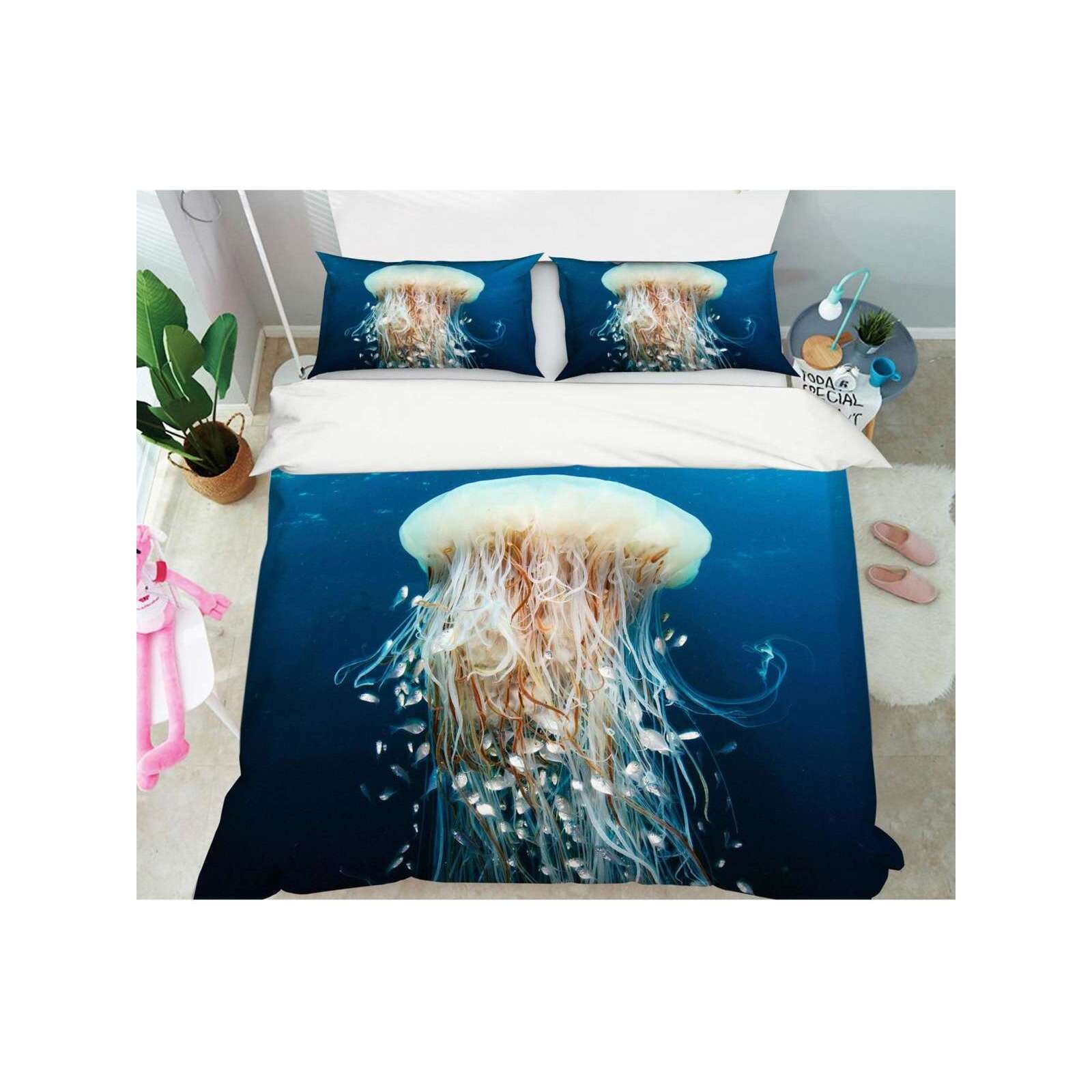 3D Beautiful Jellyfish 53 Bed Pillowcases Quilt King Single Size ...