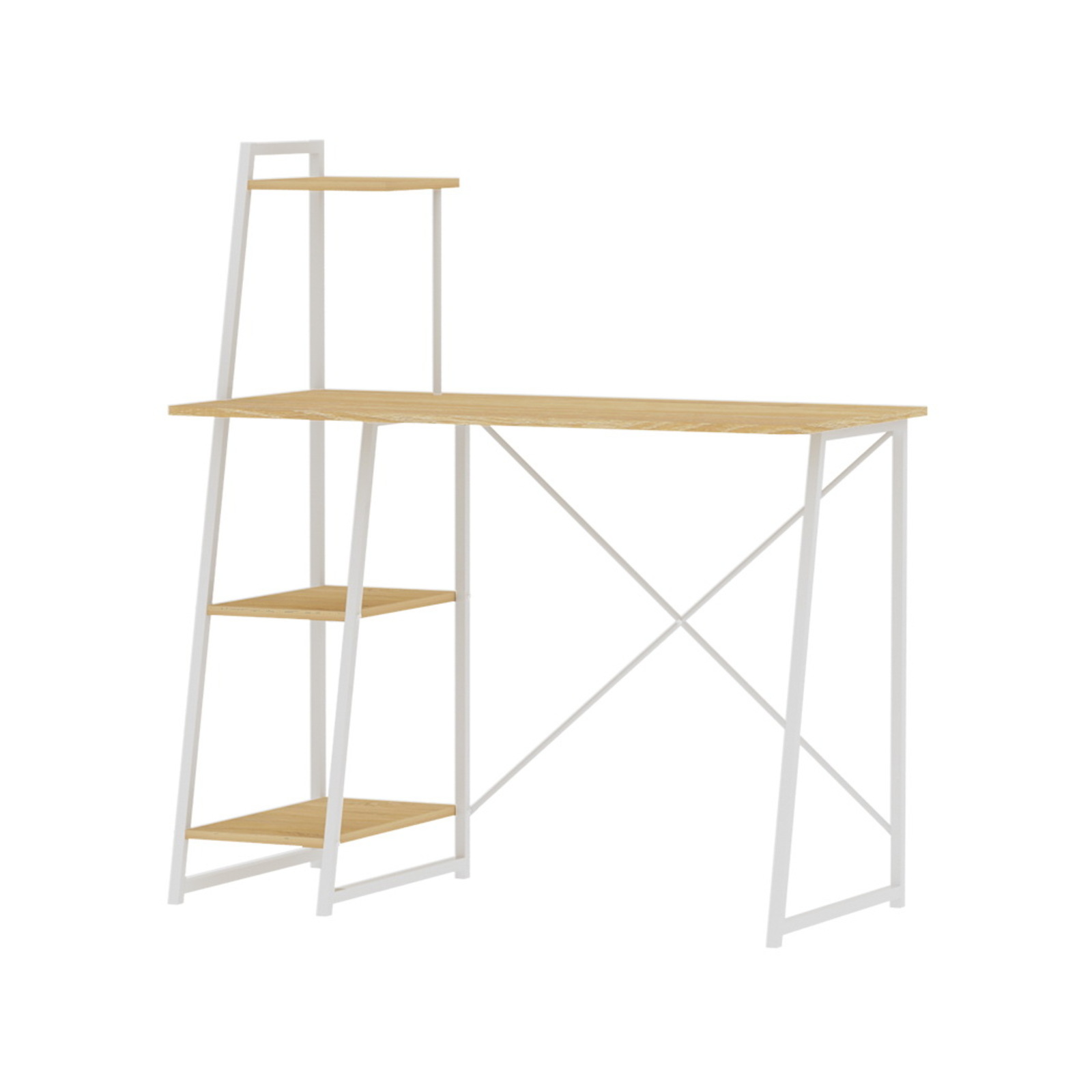 Artiss 4-tier Computer Desk Oak - Bunnings Australia