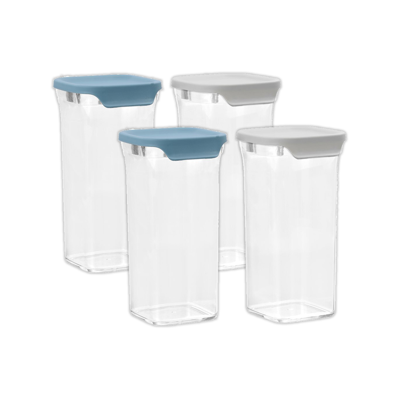 4pk Lemon & Lime 1.5L Food Container Storage w/ Flip Lid Assorted ...