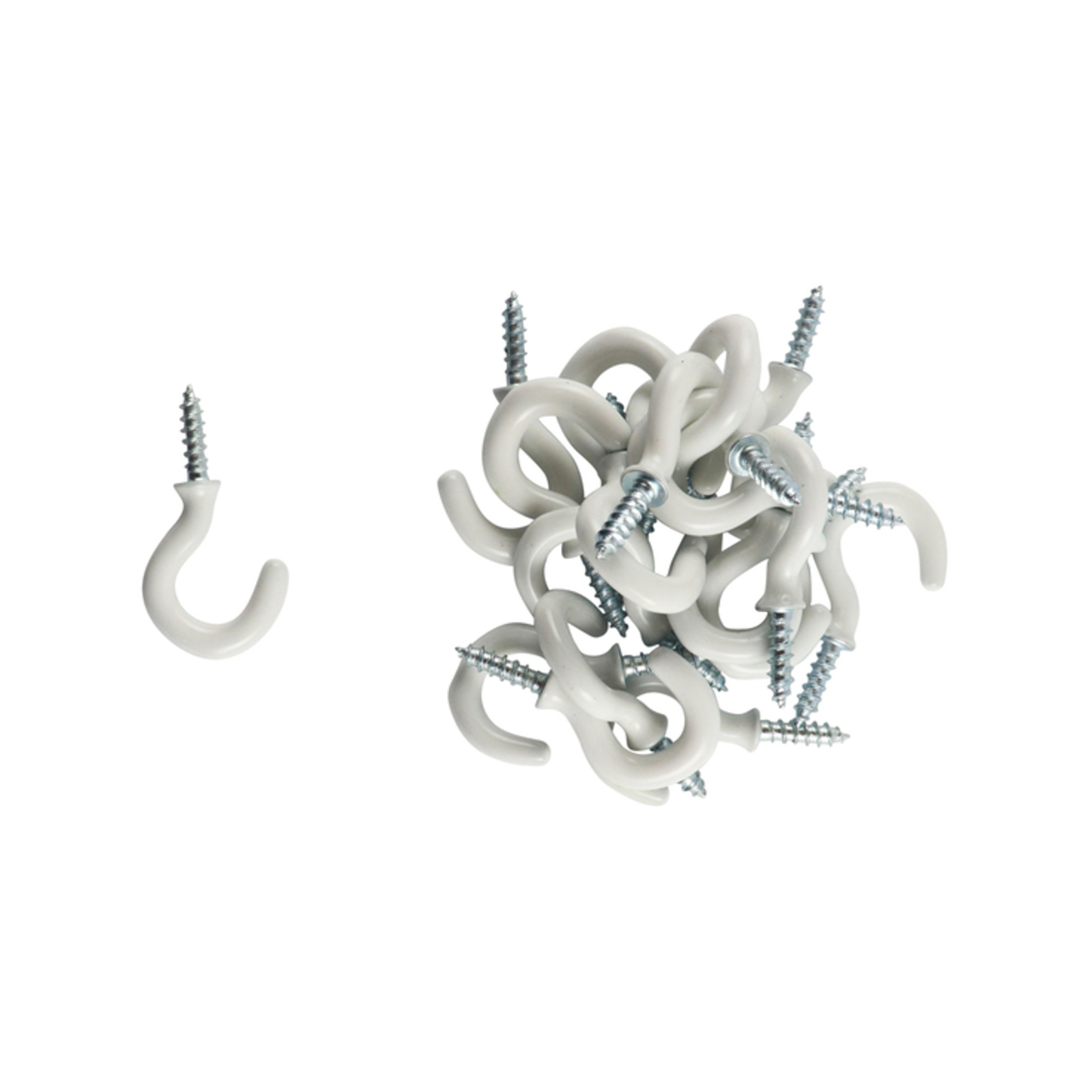 Everhang 10mm White PVC Cup Hook - 25 Pack - Bunnings Australia