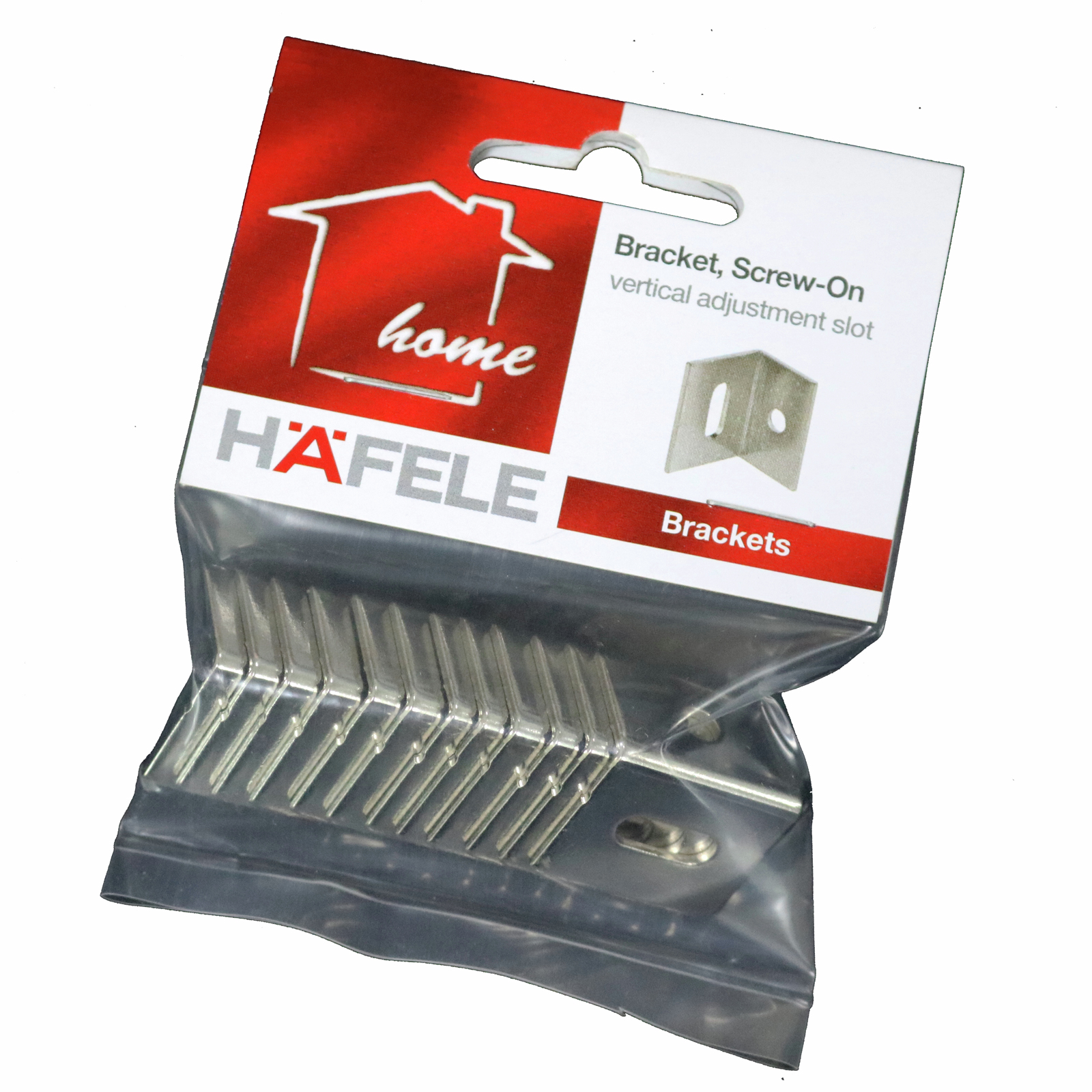 Hafele Screw On Angle Bracket With Vertical Slot - 12 Pack - Bunnings ...