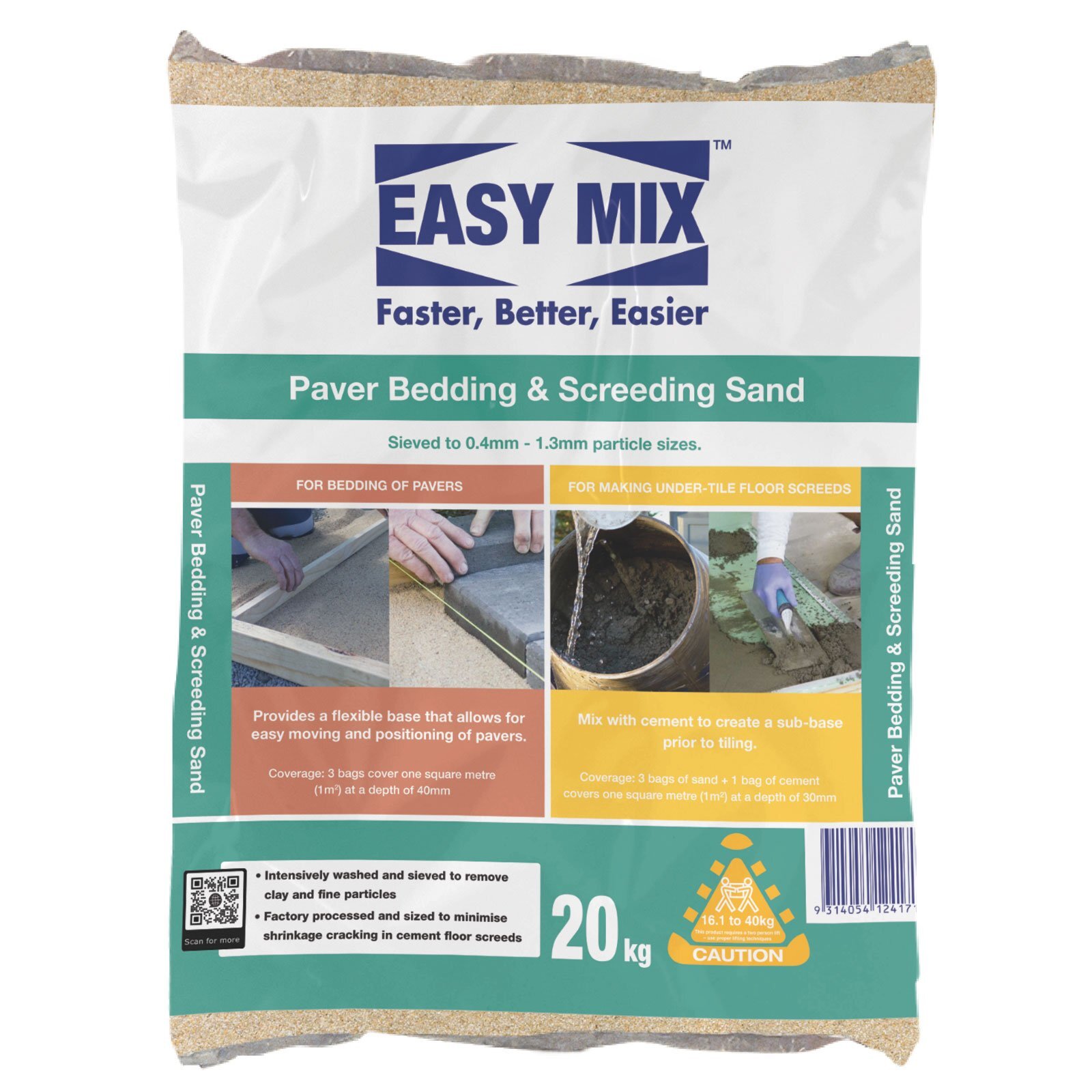 Easy Mix 20kg Paver Bedding And Screeding Sand - Bunnings Australia