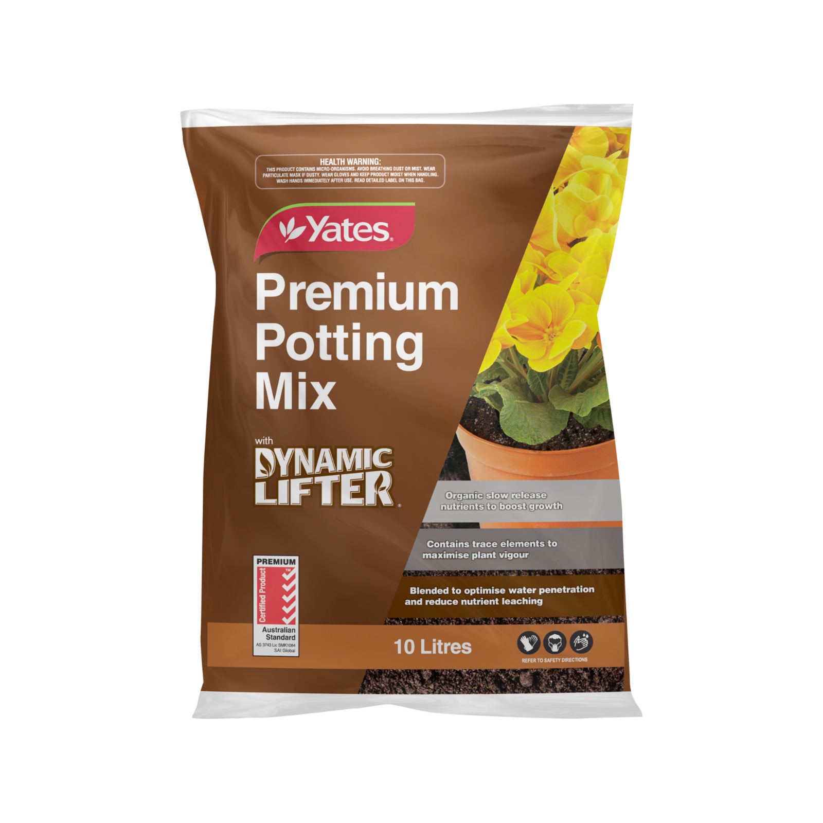 Yates 10L Premium Potting Mix With Dynamic Lifter - Bunnings Australia