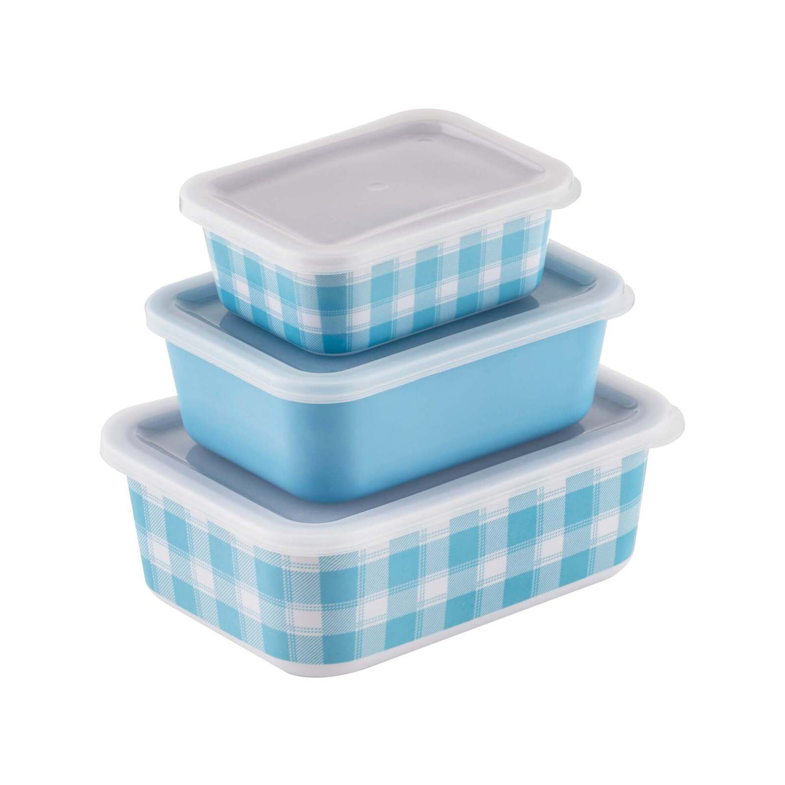 3PK Delilah Melamine Food Storage Container Set - Blue - Bunnings Australia