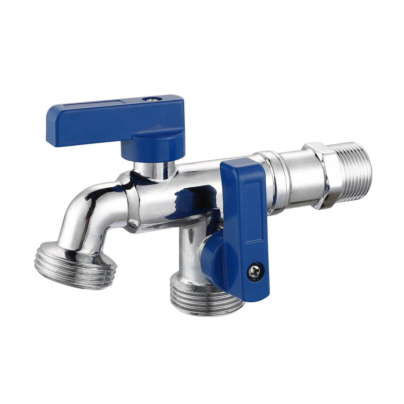 EnduraSeal 20mm Polished Chrome Male Dual Outlet Garden Tap - Bunnings ...