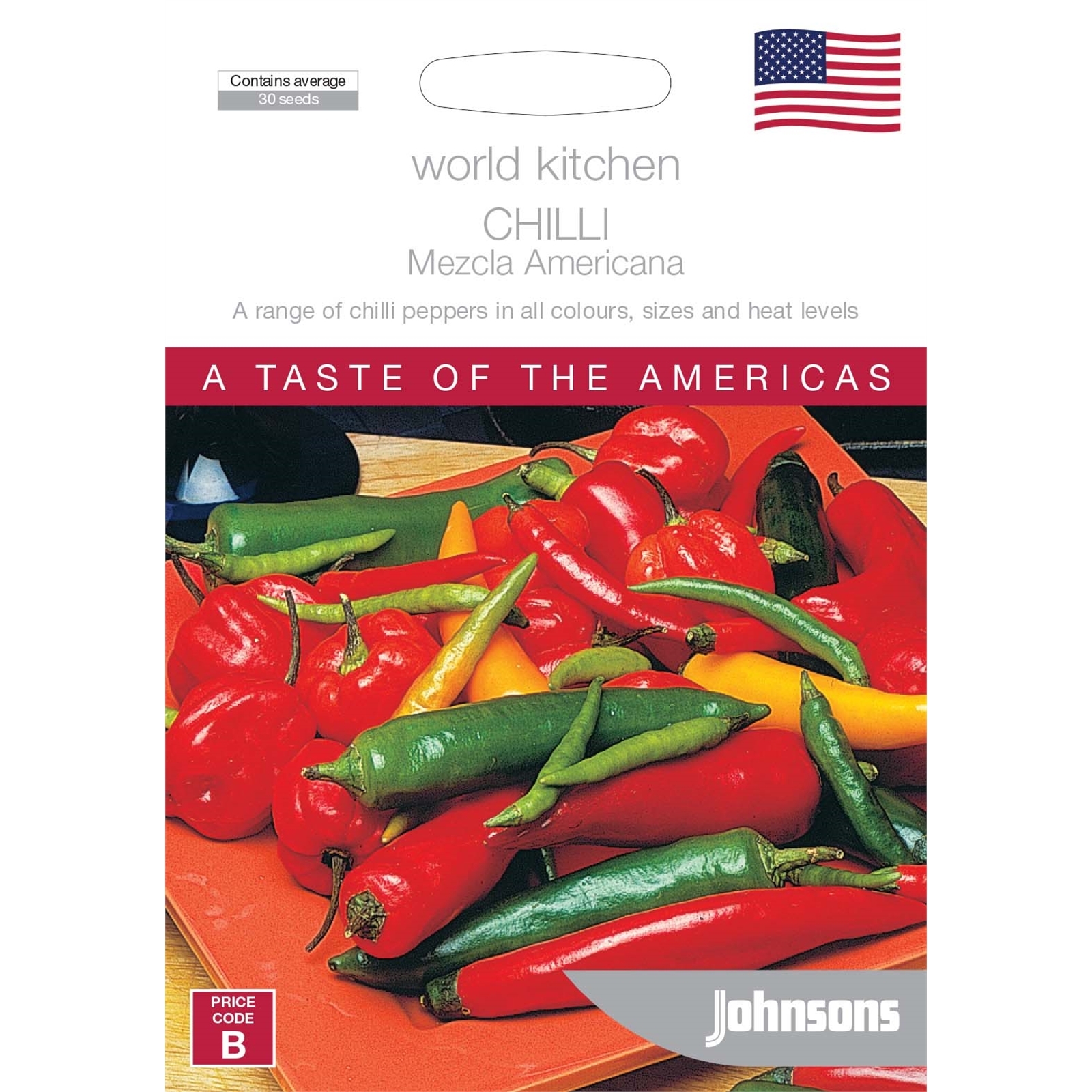 Johnsons World Kitchen Chilli Mezcla Americana Seeds - Bunnings Australia