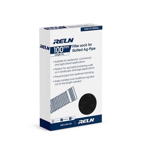 RELN 100mm x 3m Filter Sock for Slotted Ag-Pipe - Bunnings Australia