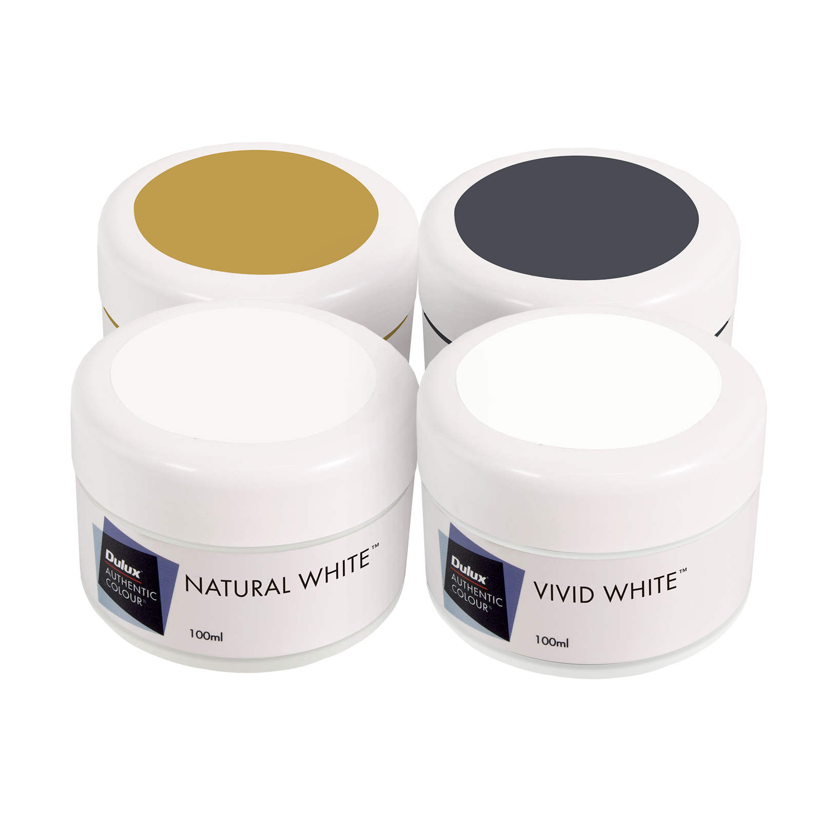 Dulux 100ml Natural White Scheme External Sample Pot - 4 Pack ...