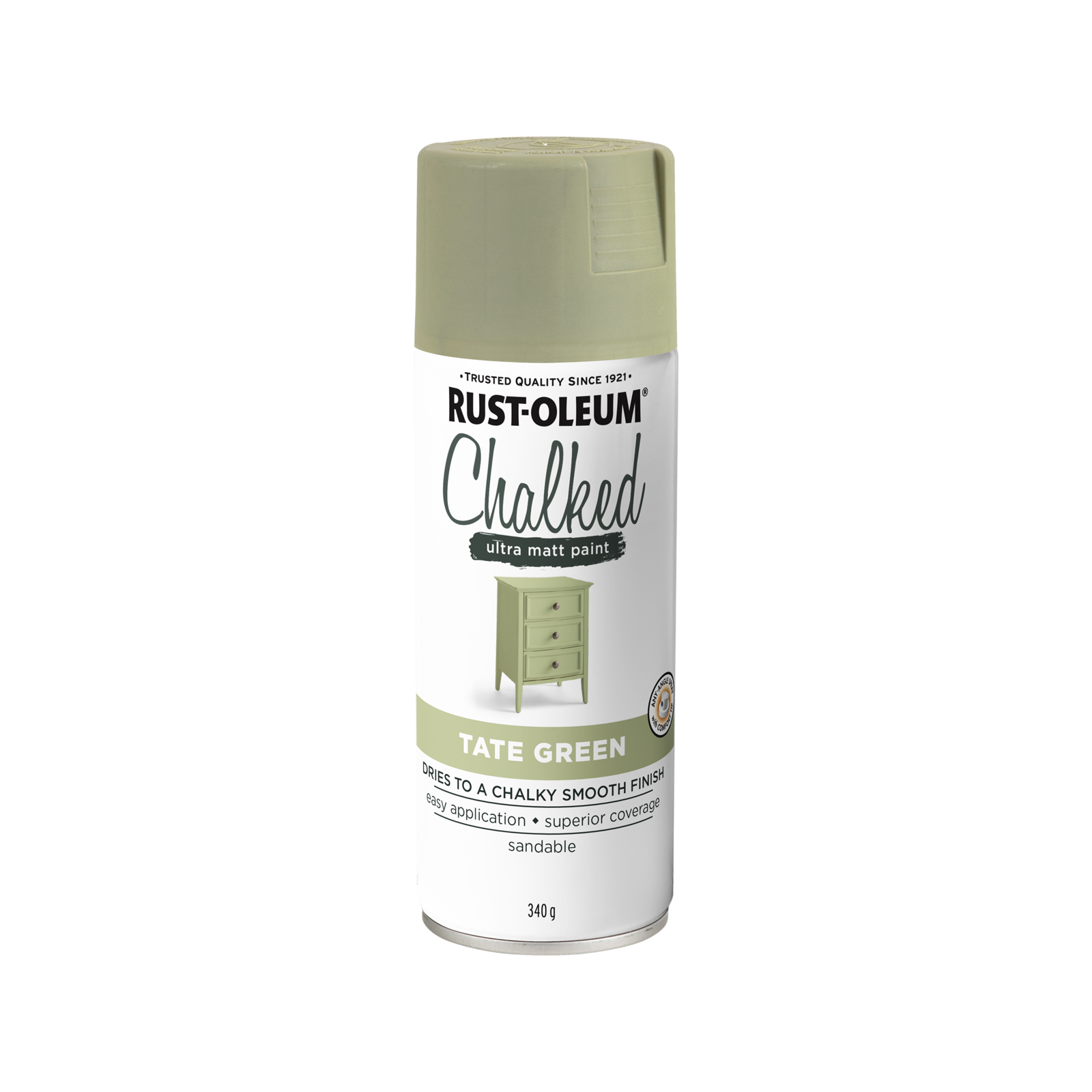 Rust-Oleum 340g Tate Green Ultra-Matt Chalked Spray Paint - Bunnings ...