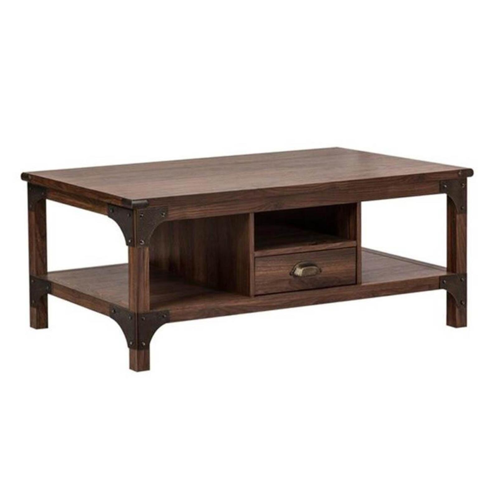 Logan Rectangular Coffee Table - Walnut - Bunnings Australia