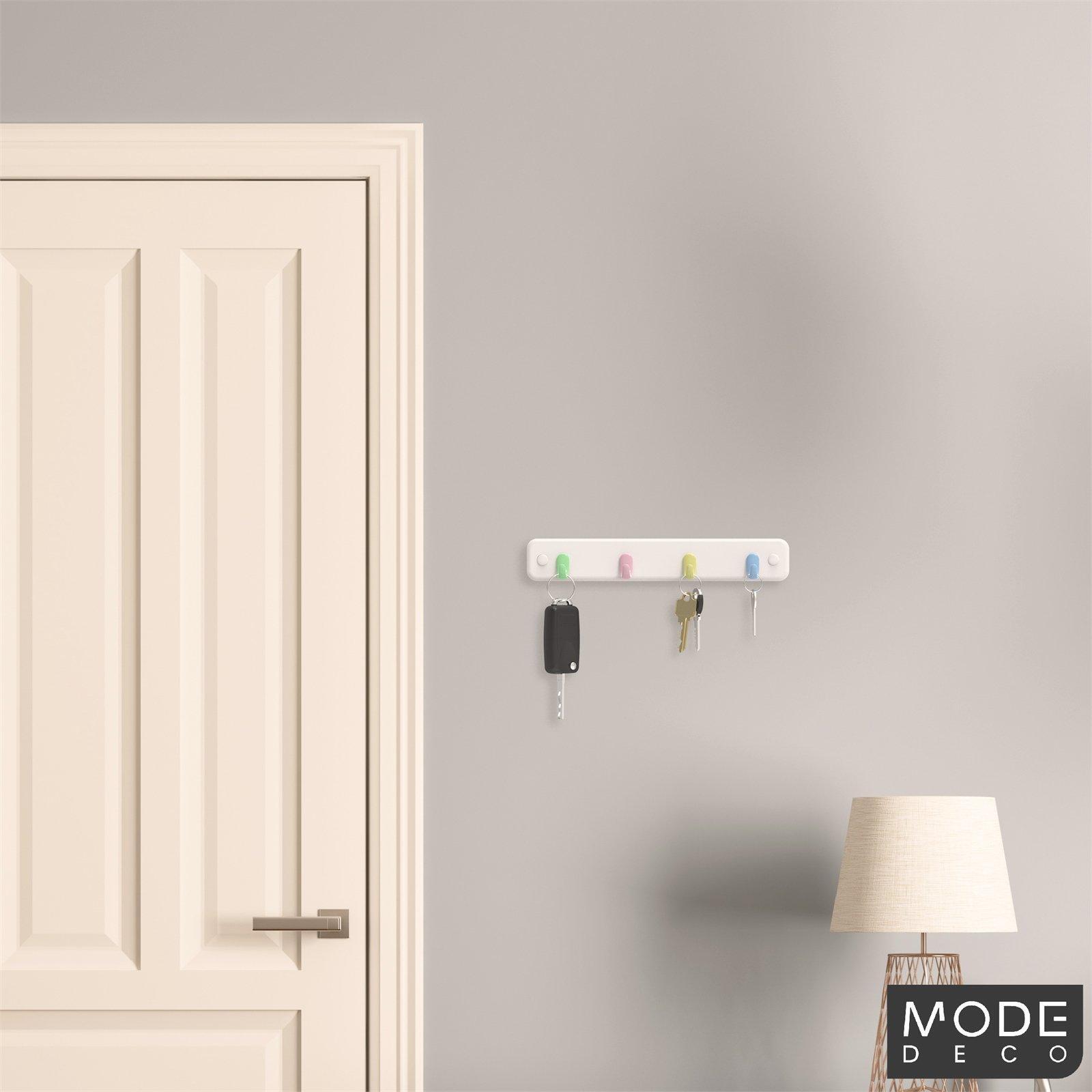 MODE 4 Pastel Hooks On White Board Key Rack - Bunnings Australia