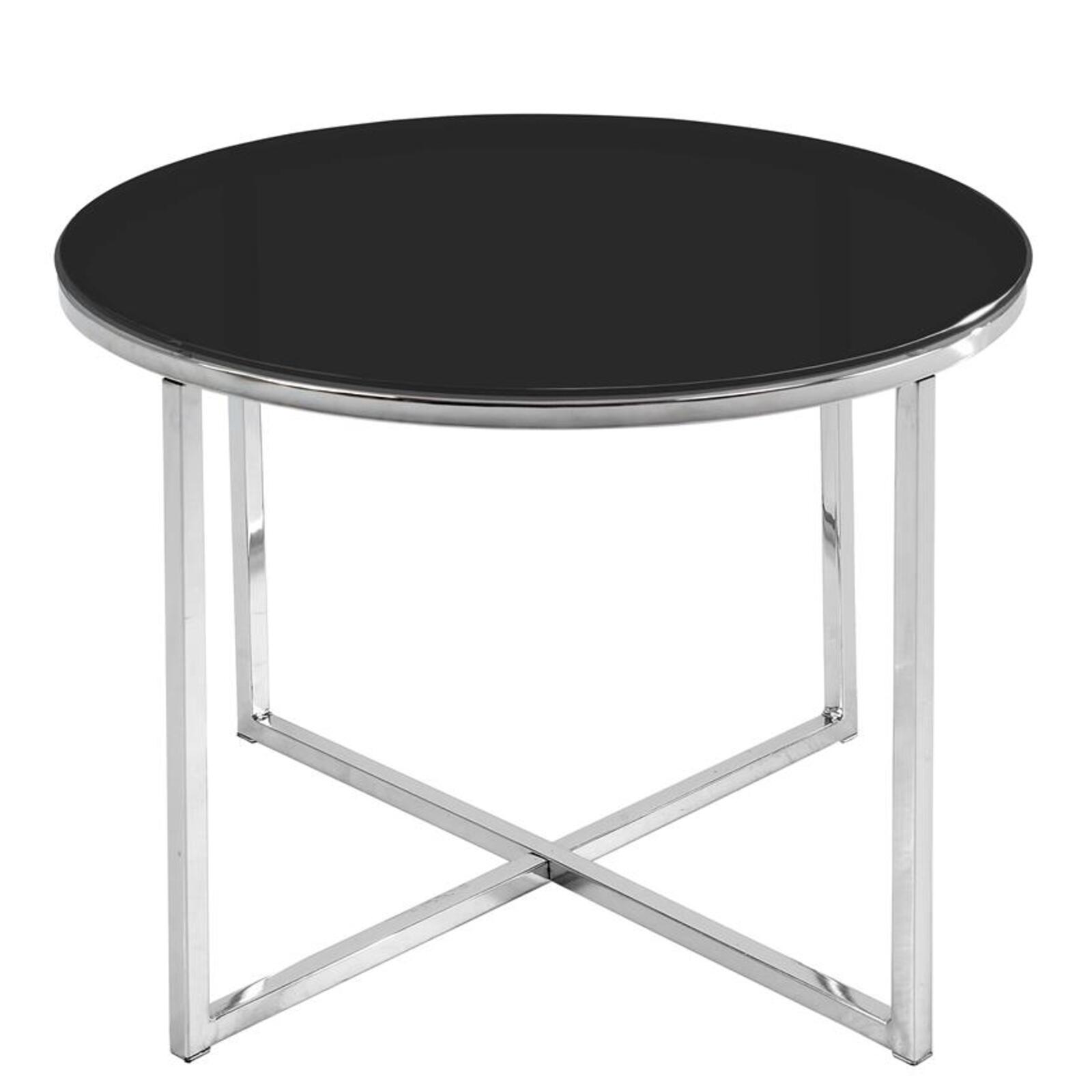 Cooper & Co. Living Black Orlando Round Glass Top Coffee Table ...