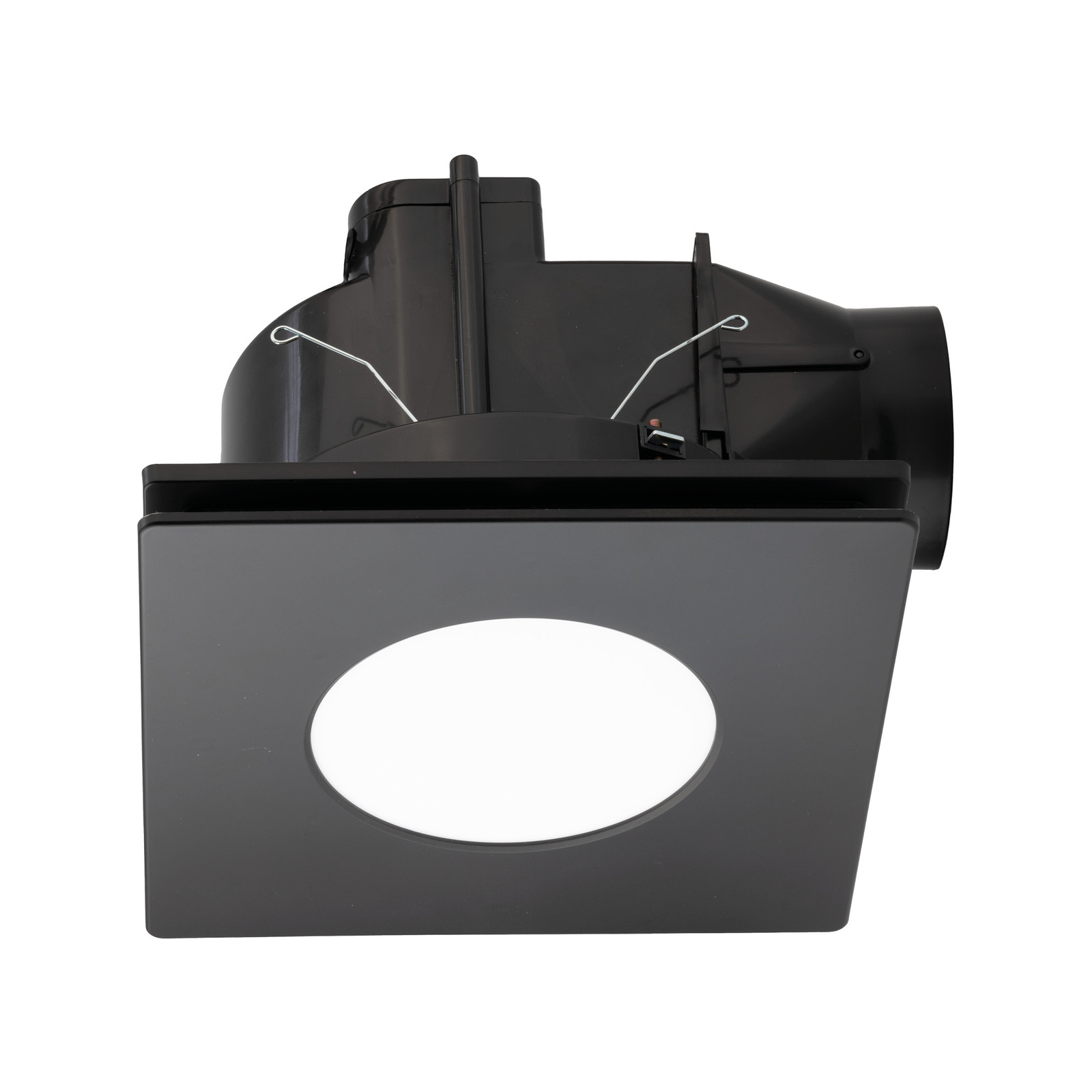 Mercator 240mm Black DIY Plug-In Square Exhaust Fan with Tri-Colour LED ...