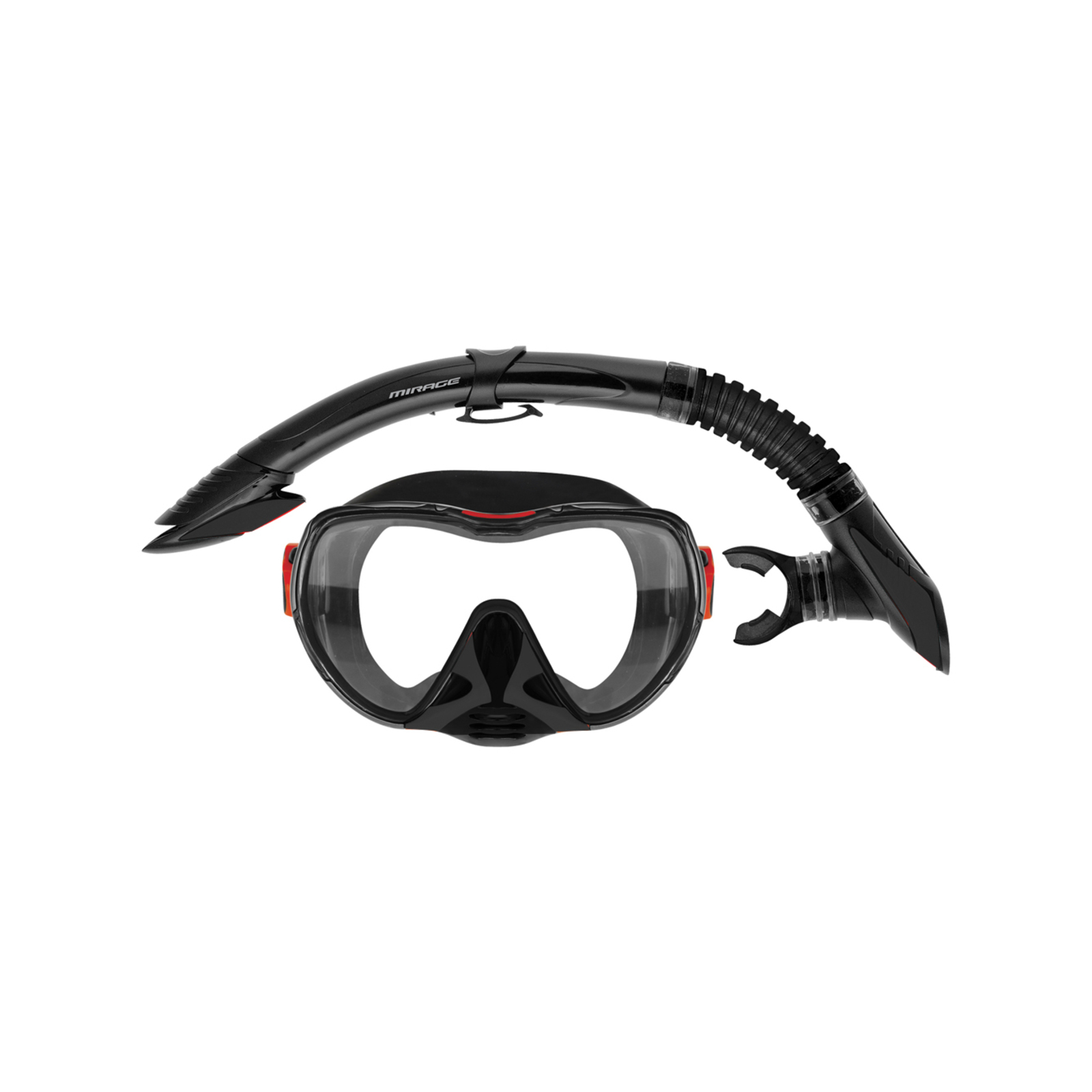 Mirage Diamond Adult Silicone Mask & Snorkel Set - Black/Red - Bunnings ...