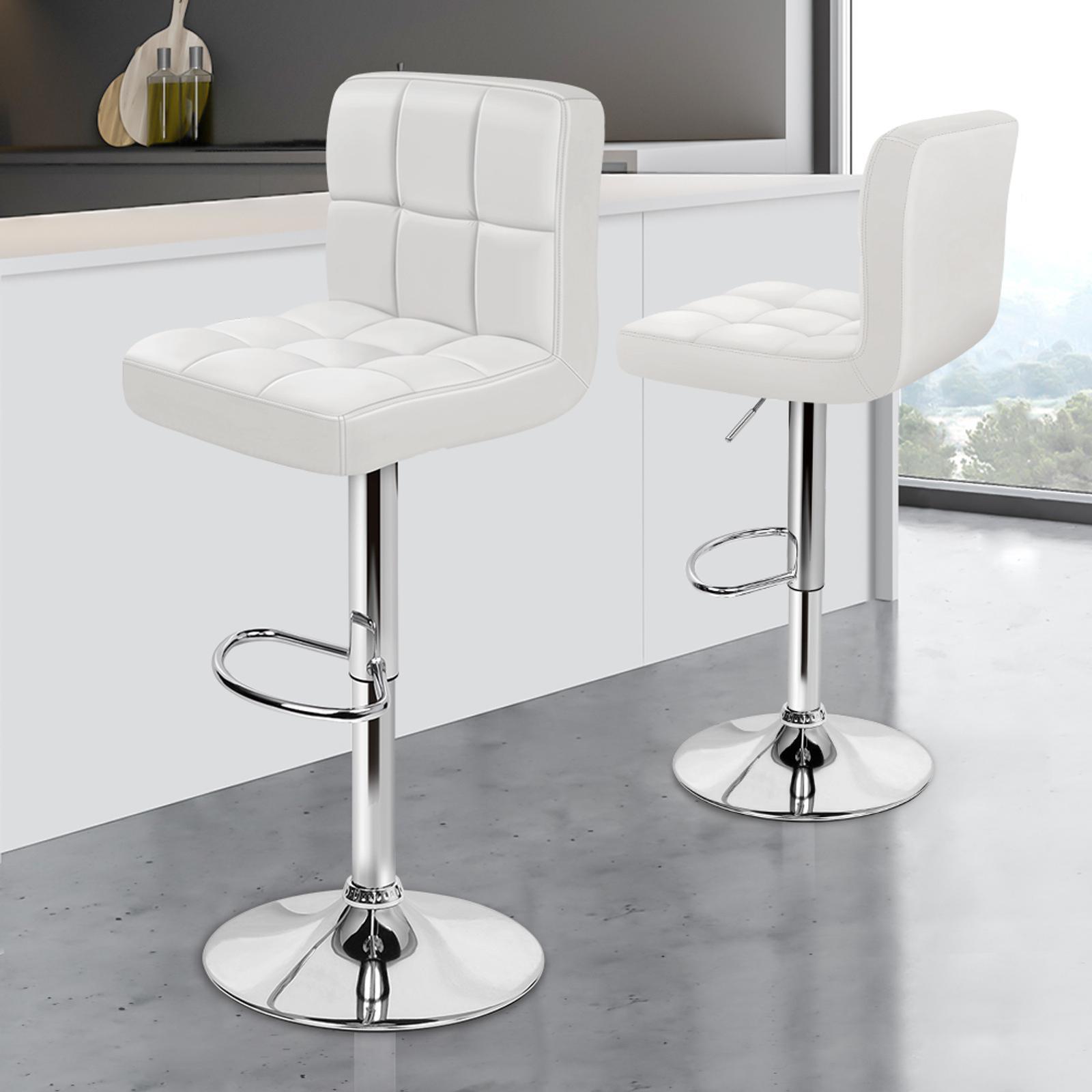 ALFORDSON 2X Bar Stools L Shape White Ralph - Bunnings Australia