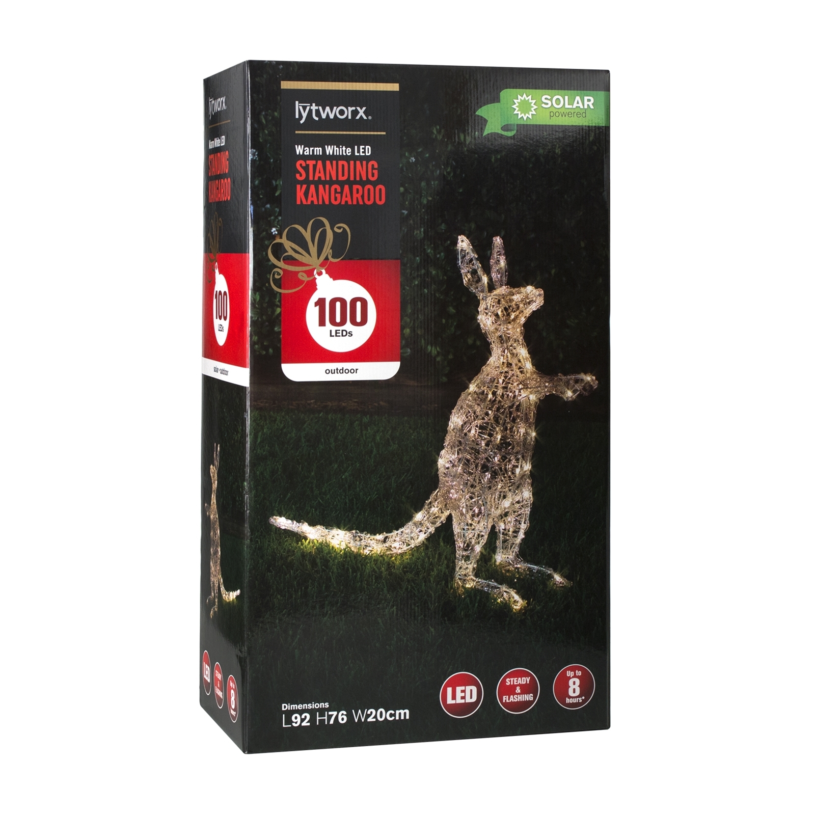 Lytworx Solar Warm White Kangaroo Statue - Bunnings Australia