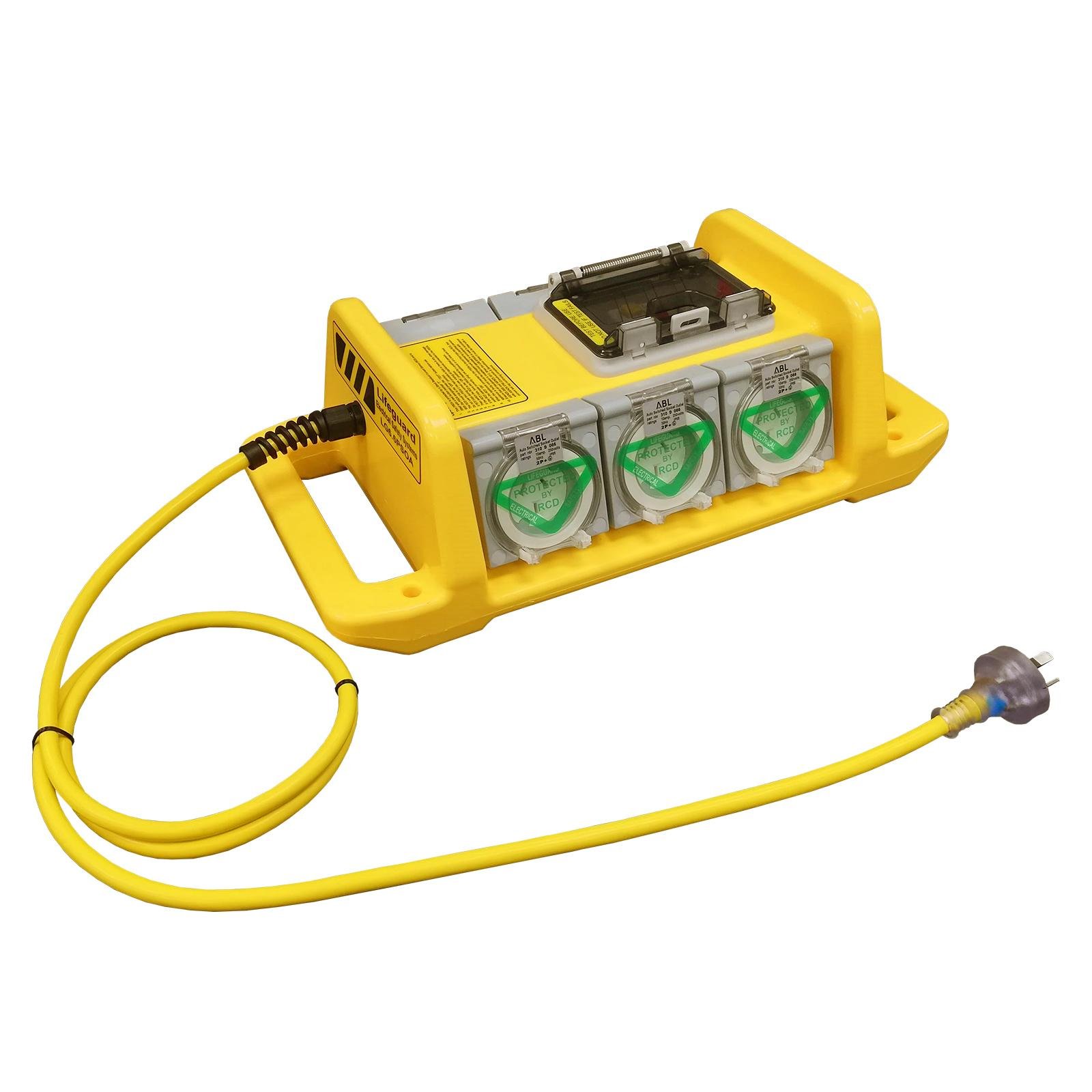 Lifeguard Electrical Jackson 6 Way Yellow RCD Powerblock - Bunnings New ...