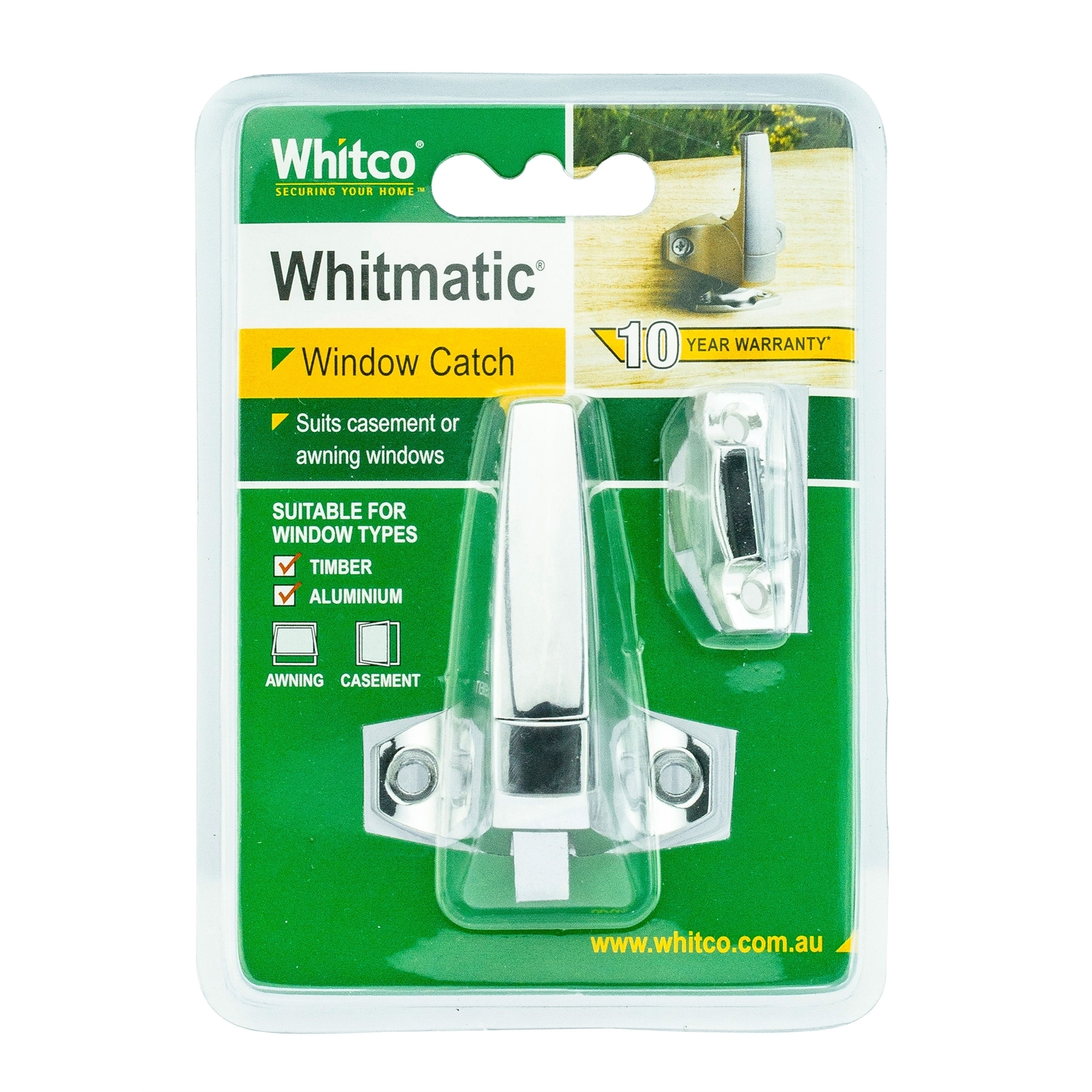 Whitco Chrome Whitmatic Window Catch - Bunnings Australia