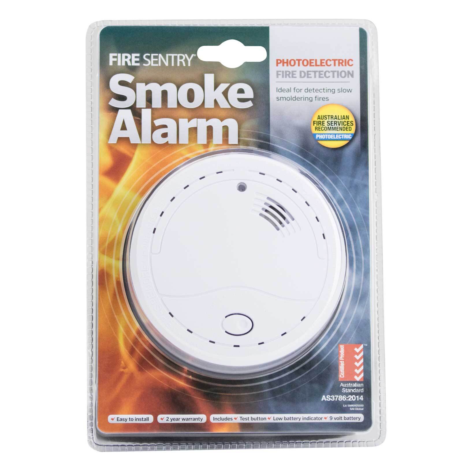 Fire Sentry Photoelectric Smoke Alarm With Test Button - Bunnings Australia