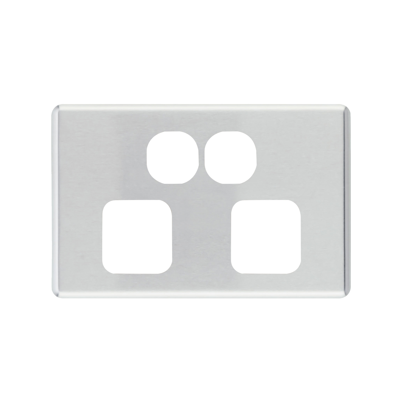 Deta S-Line Double Brushed Aluminium Powerpoint Cover Plate - Bunnings ...
