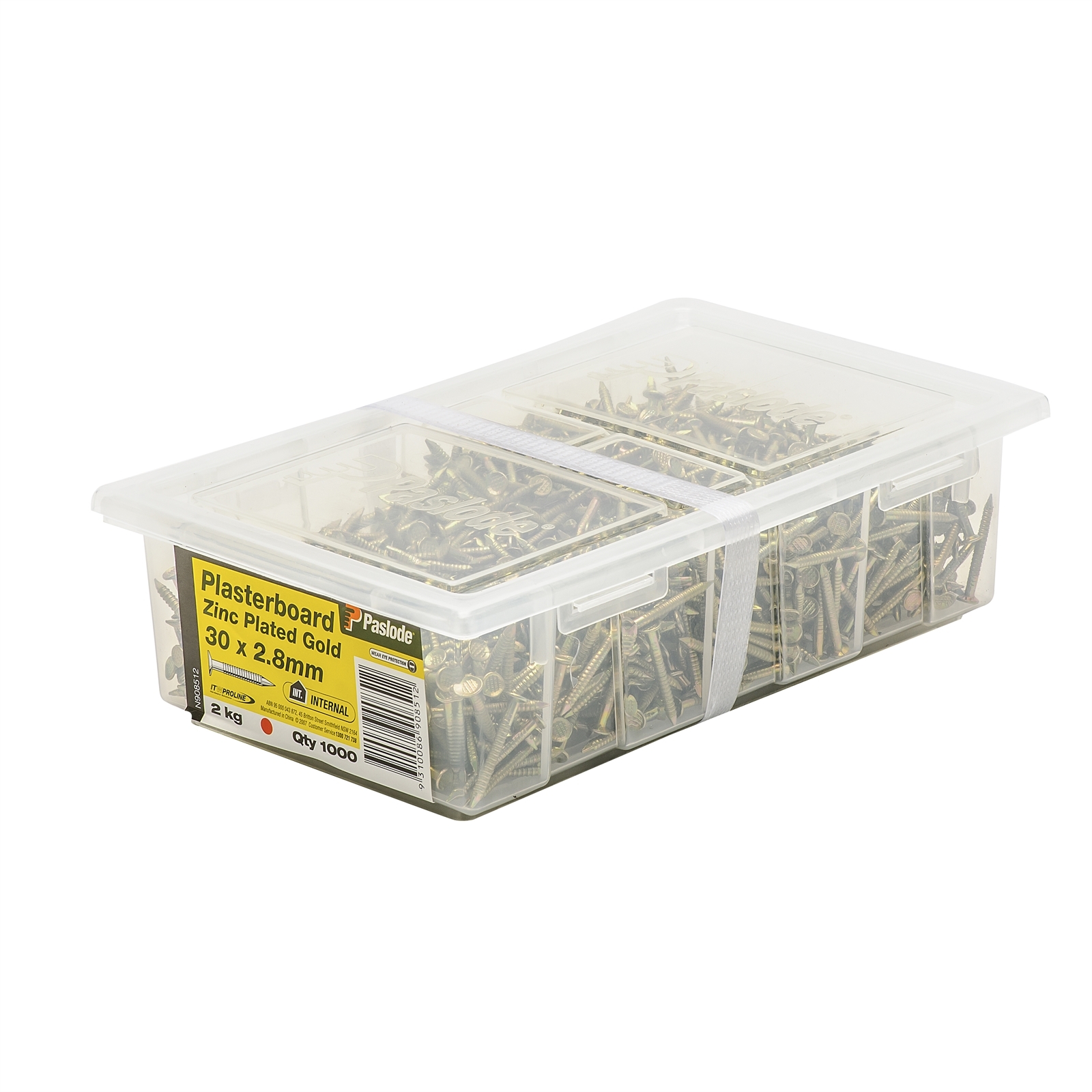 Paslode 30 x 2.8mm 2kg Plasterboard Nails - 1000 Pack - Bunnings Australia