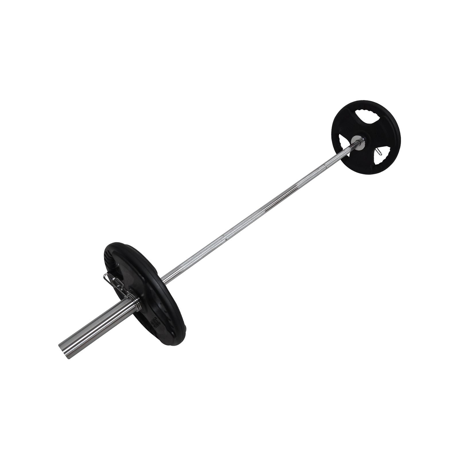 42kg - 180cm Olympic Barbell + Rubber Coated Weight Plate - 15kg x 2 ...