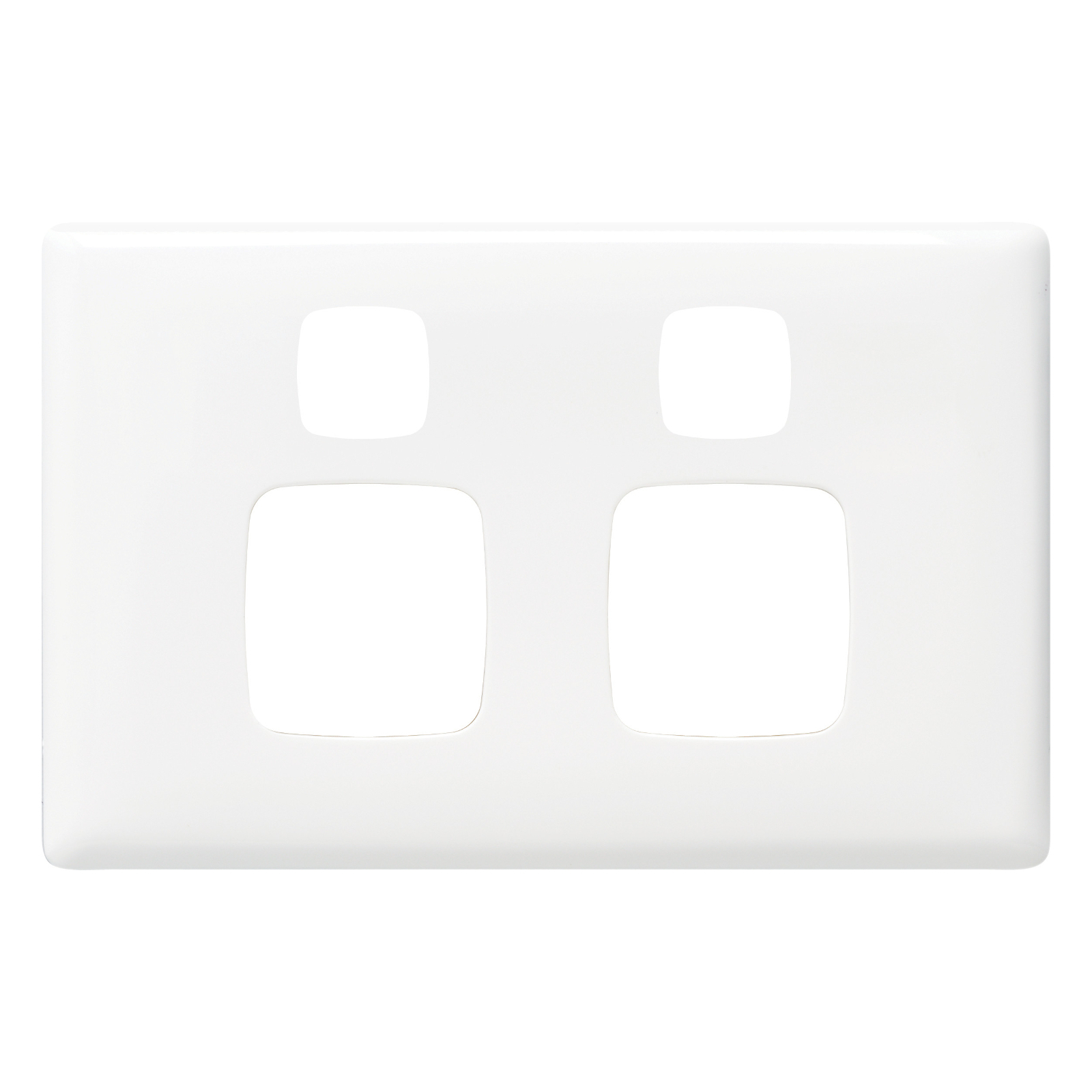 HPM LINEA Double Powerpoint Coverplate - White - Bunnings Australia