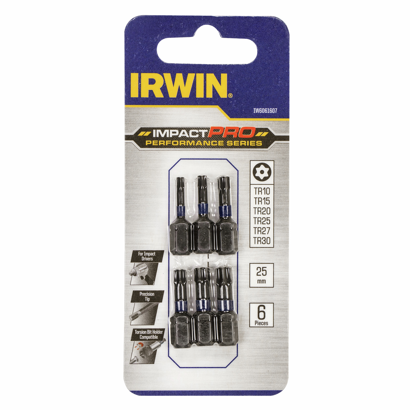 Irwin Impact Pro Performance 25mm TR10,15,20,25,27,30 - 6 Piece ...