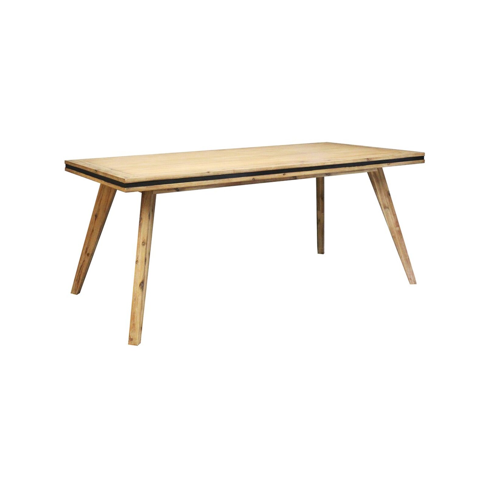 Dining Table 180cm Medium Size Solid Acacia Wooden Frame in Silver ...