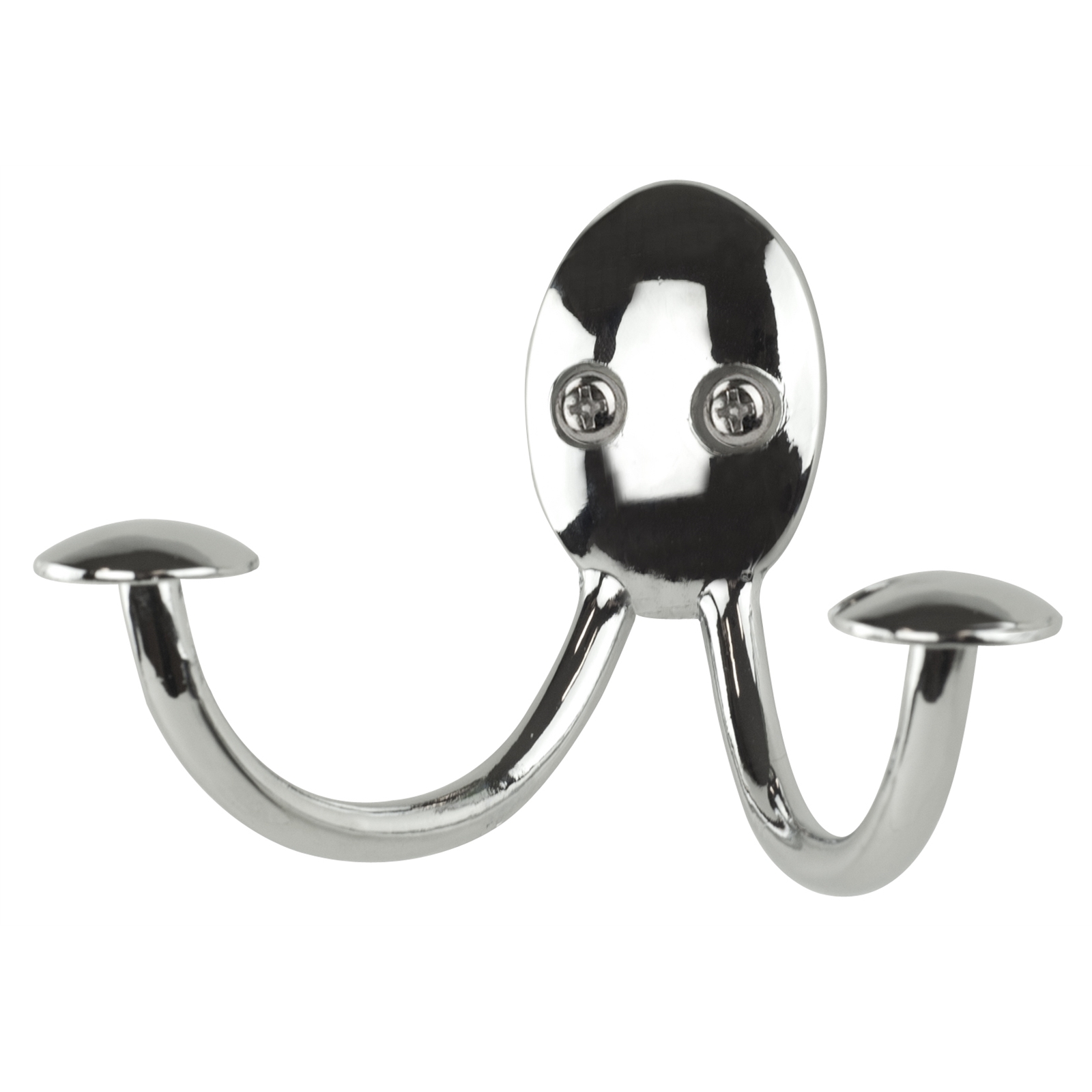 Hookz Stratford Satin Chrome Double Screw Fix Hook - Bunnings Australia