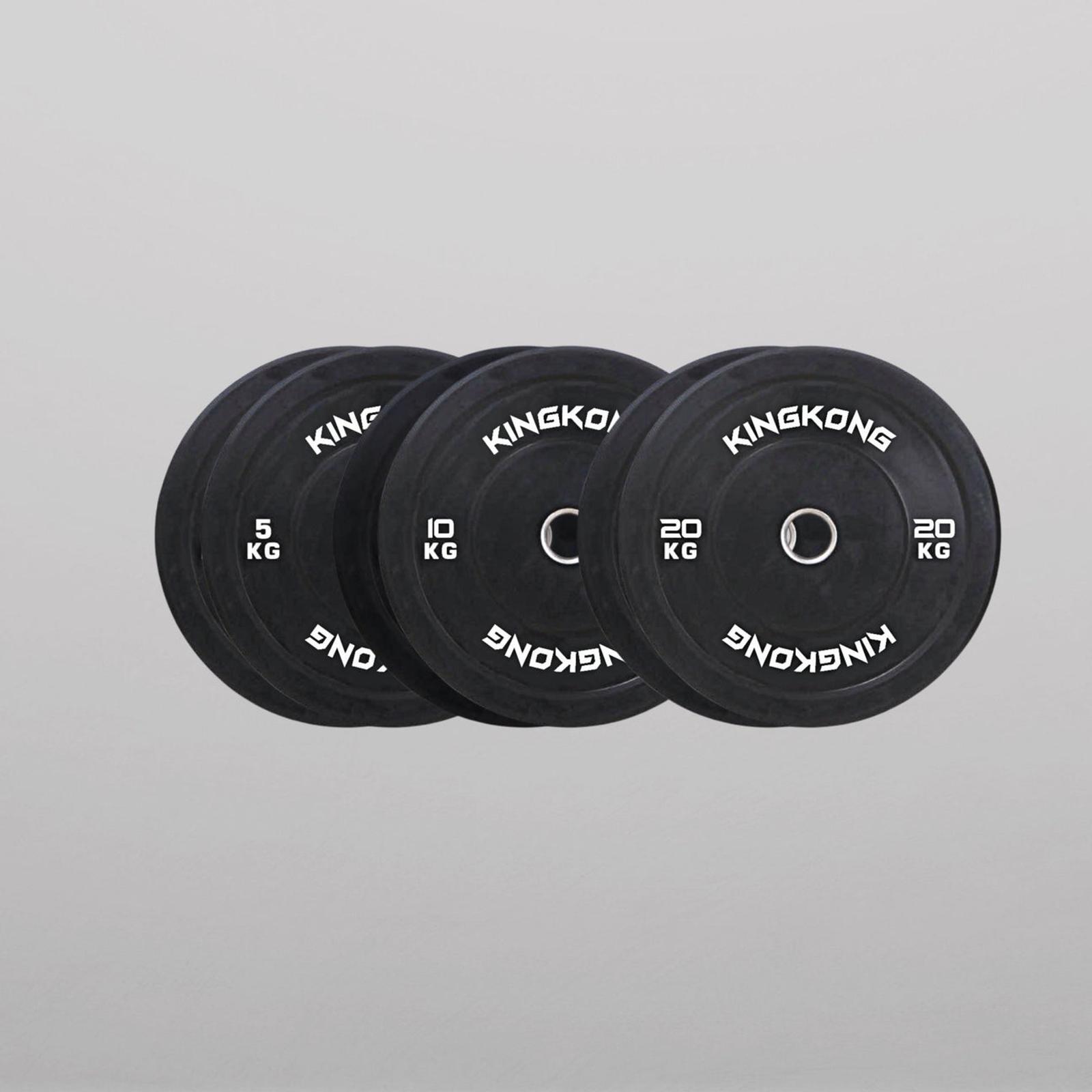 Olympic Black Bumper Plates 70KG Package - Bunnings Australia