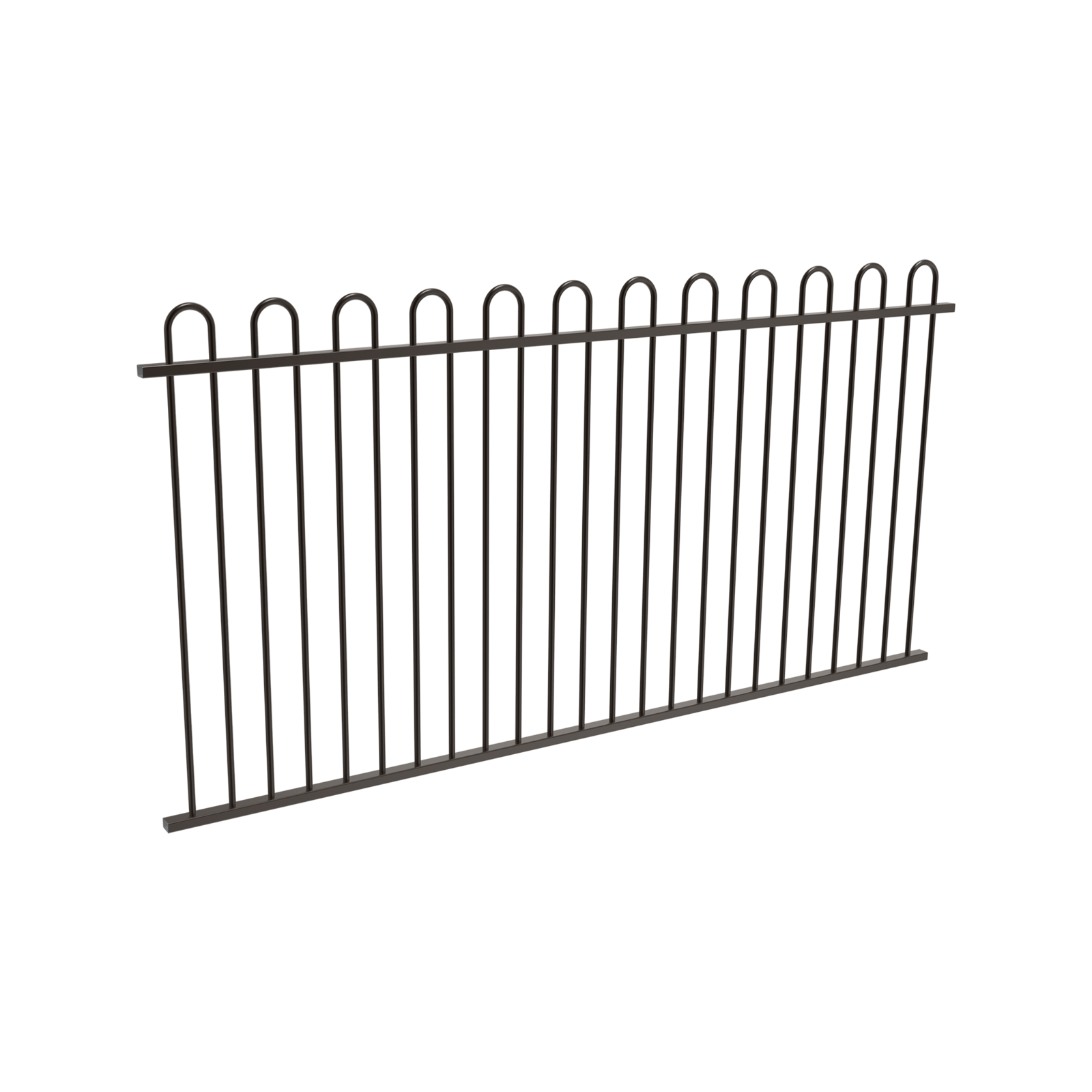 ProtectorAl 2400 x 1200mm Black Aluminium Loop Top Pool Fence Panel ...
