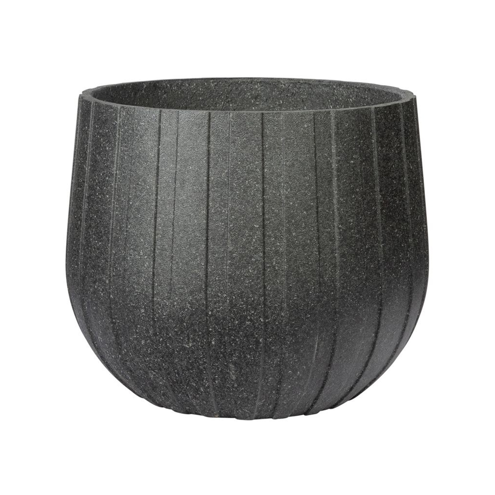 Tuscan Path 55cm Black Dante Drum Pot - Bunnings New Zealand
