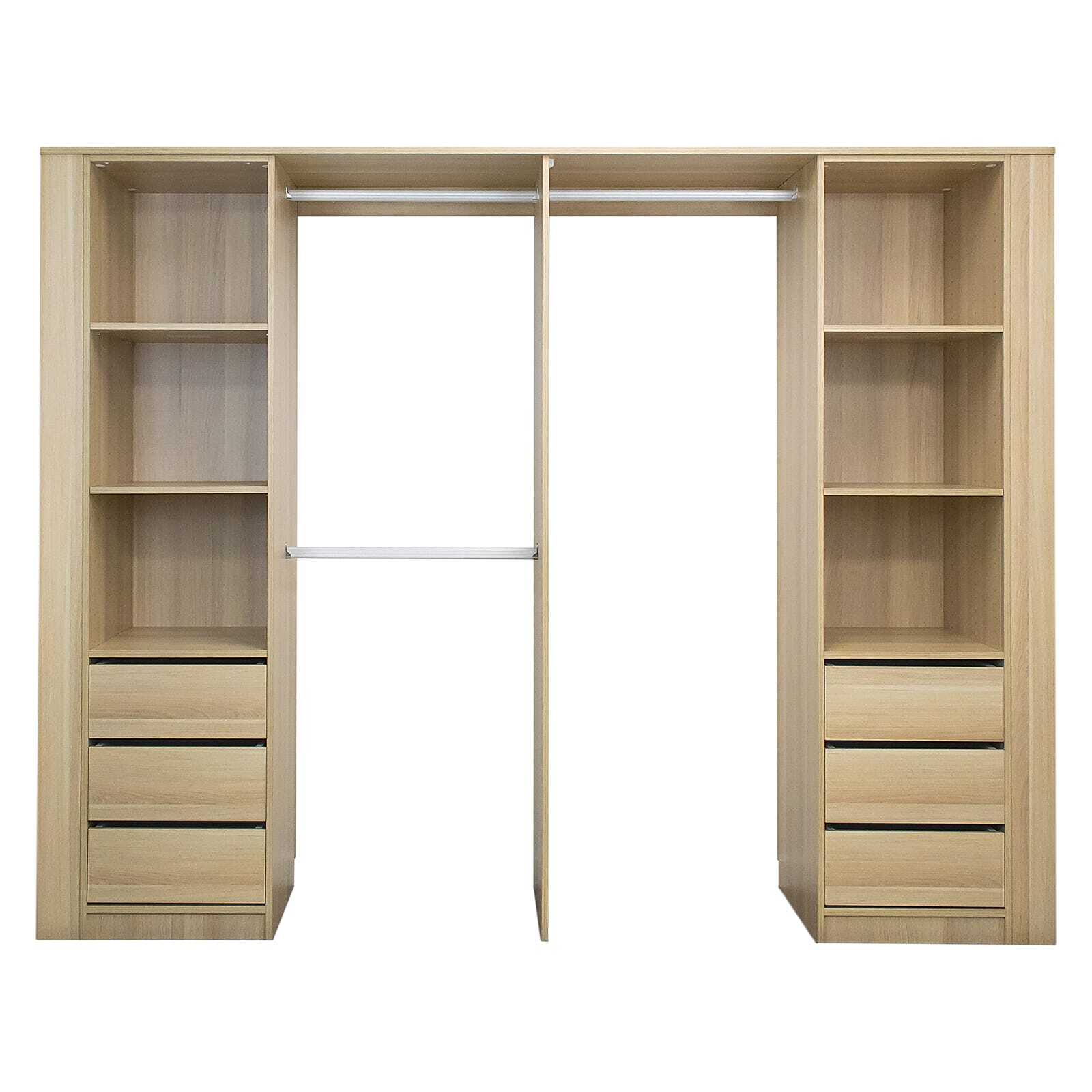 Multistore 2100 - 2400mm Beach Pack 6 Built In Wardrobe Package ...