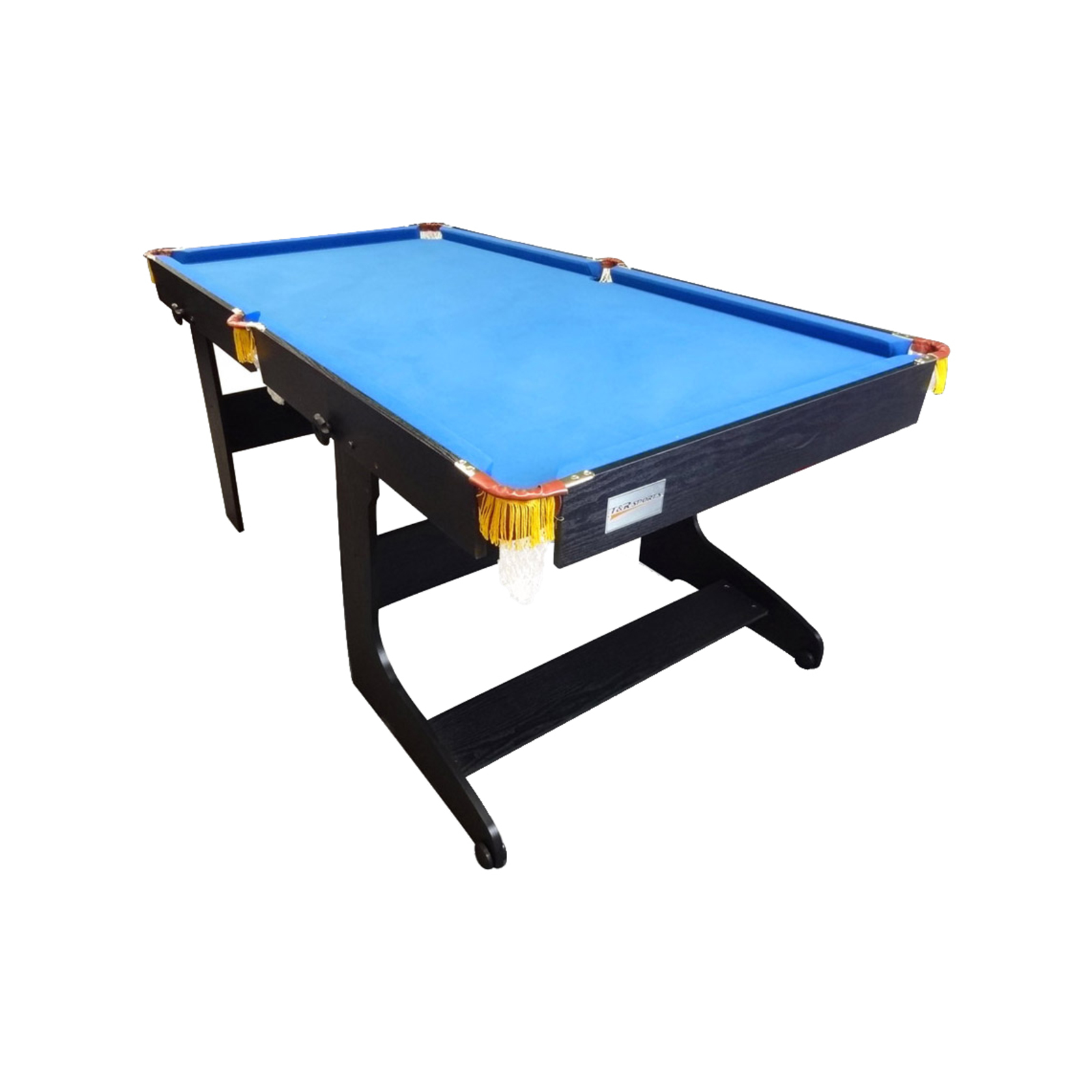 6FT Blue Foldable / Fold Away Pool Table for Billiard Snooker ...