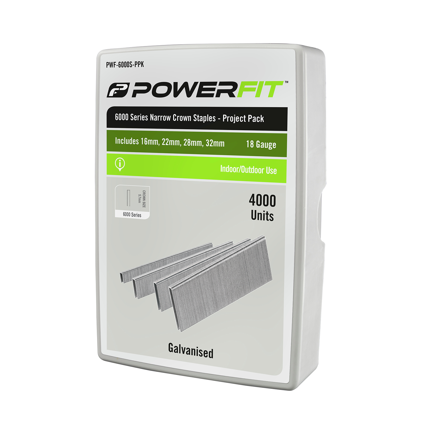 PowerFit 6000 Series Narrow Crown Electro-Galvanised Staples Project ...