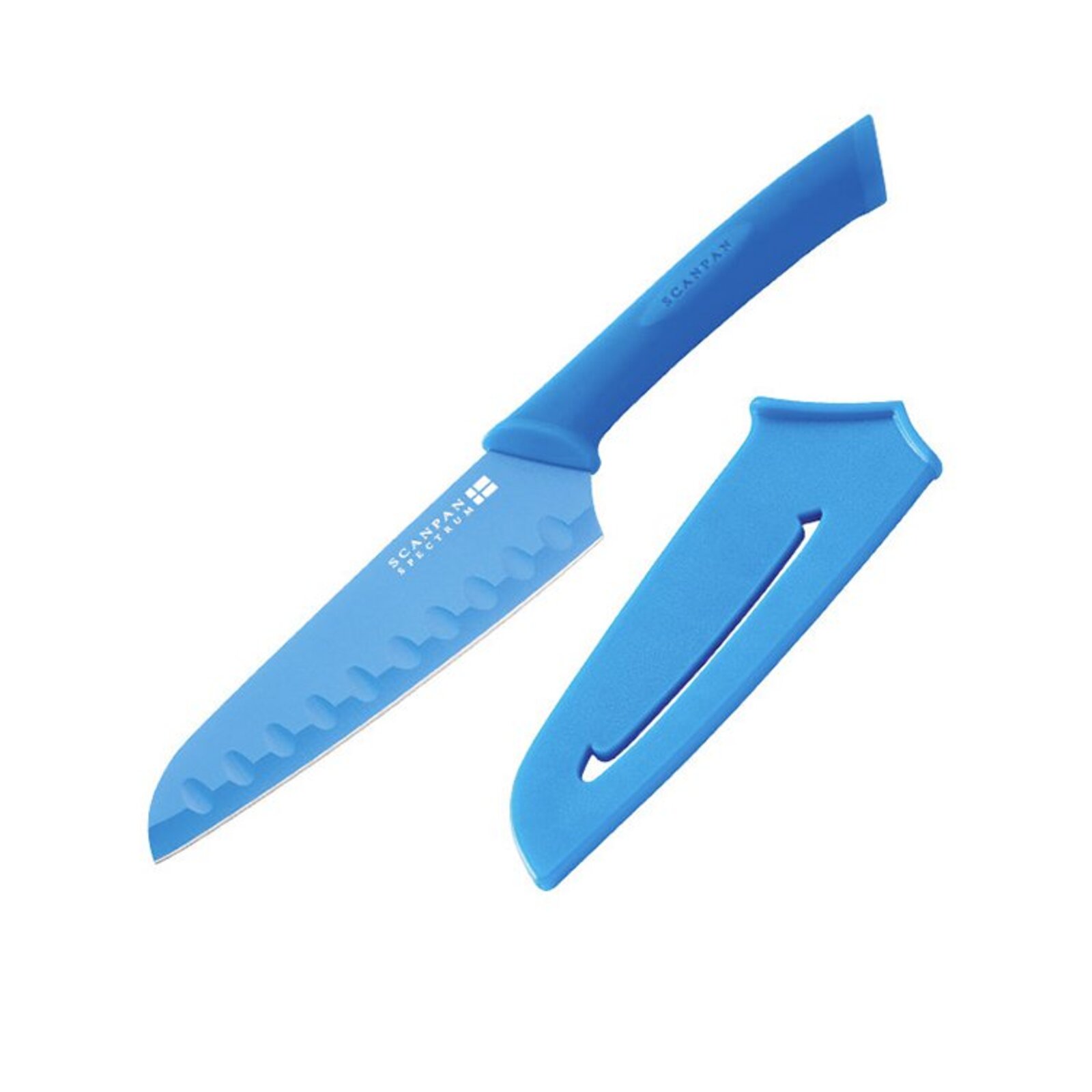 Scanpan Spectrum Soft Touch Santoku Knife 14cm Blue - Bunnings Australia
