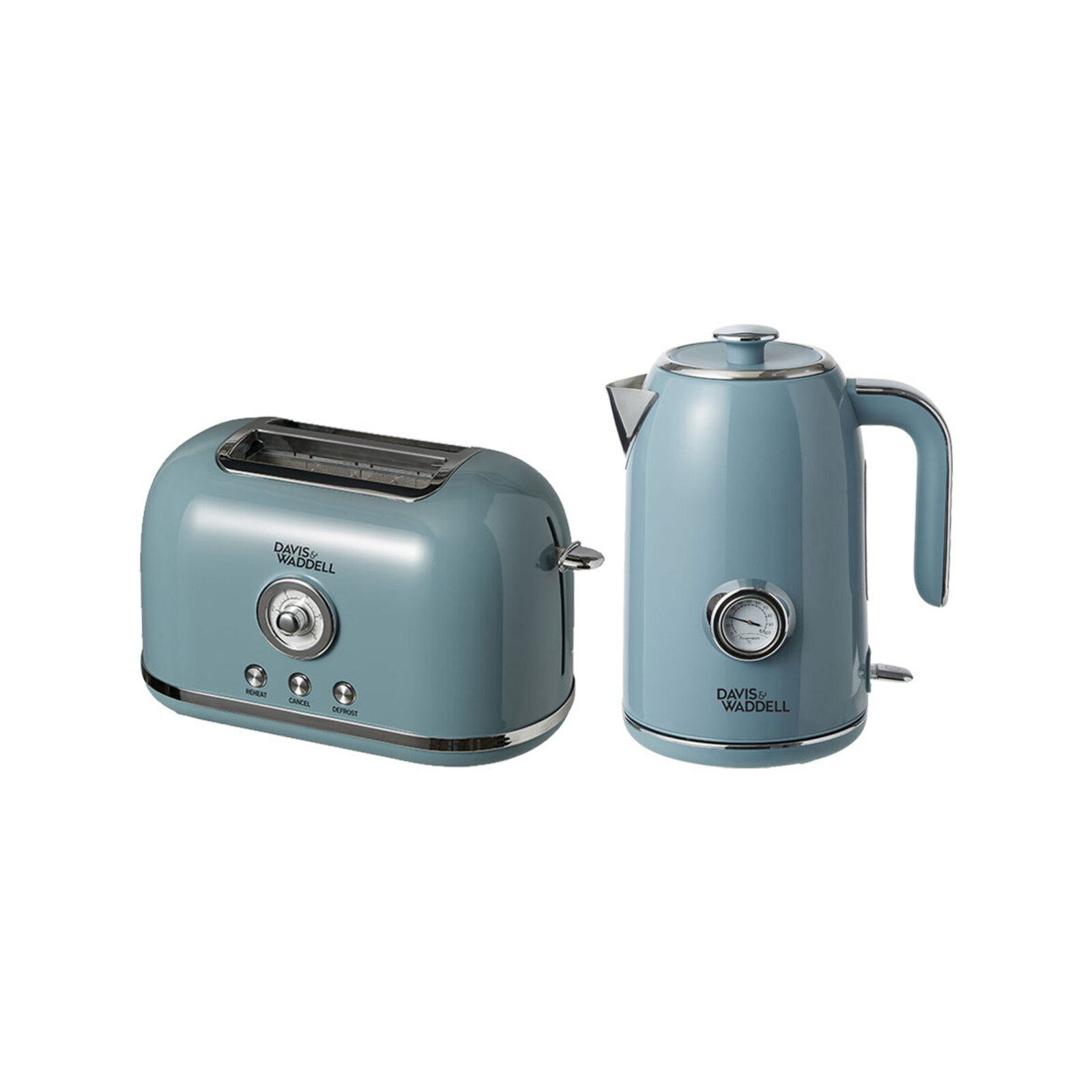 Davis & Waddell Essentials Manor Electric Kettle & 2 Slice Toaster ...
