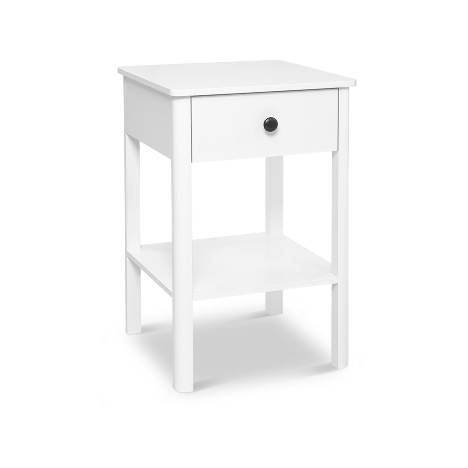 Miles Side Table with 1 Drawer 1 Shelf White - Bunnings Australia