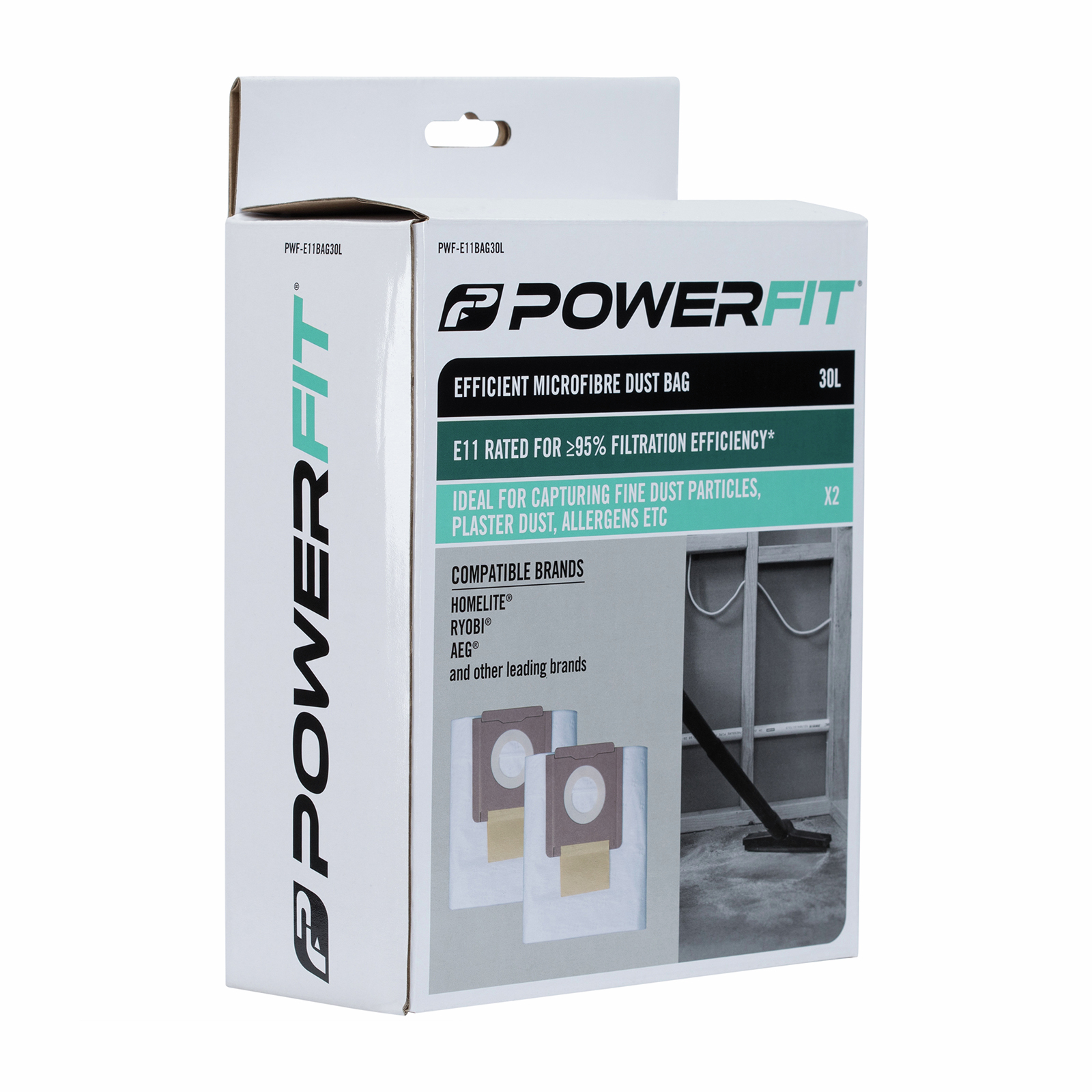PowerFit 30L E11 Dust Bag - 2 Pack - Bunnings Australia