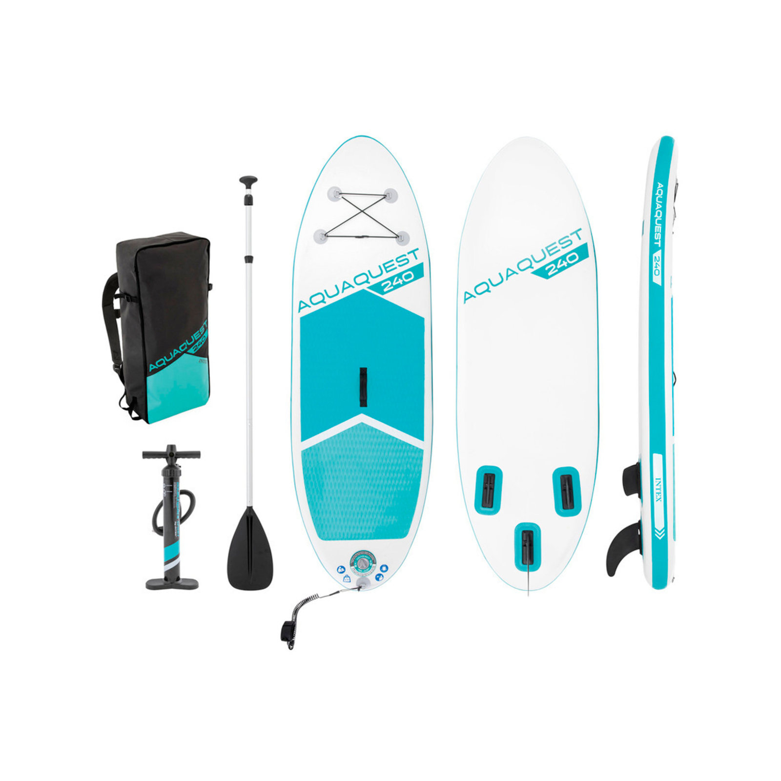Intex Aqua Quest 240 Youth Inflatable Stand Up Paddle Board - Bunnings ...