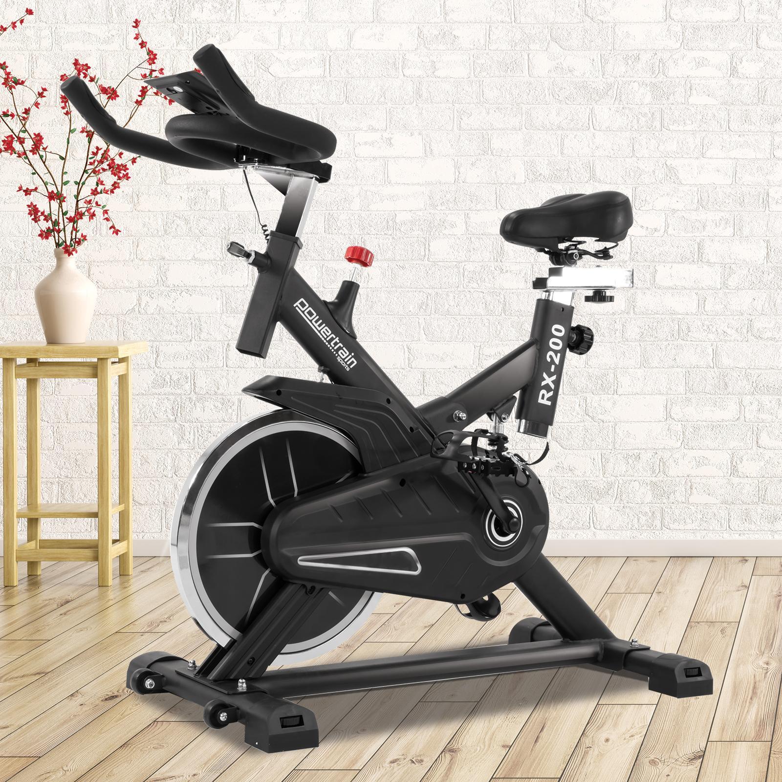 PowerTrain RX-200 Black Exercise Spin Bike - Bunnings Australia