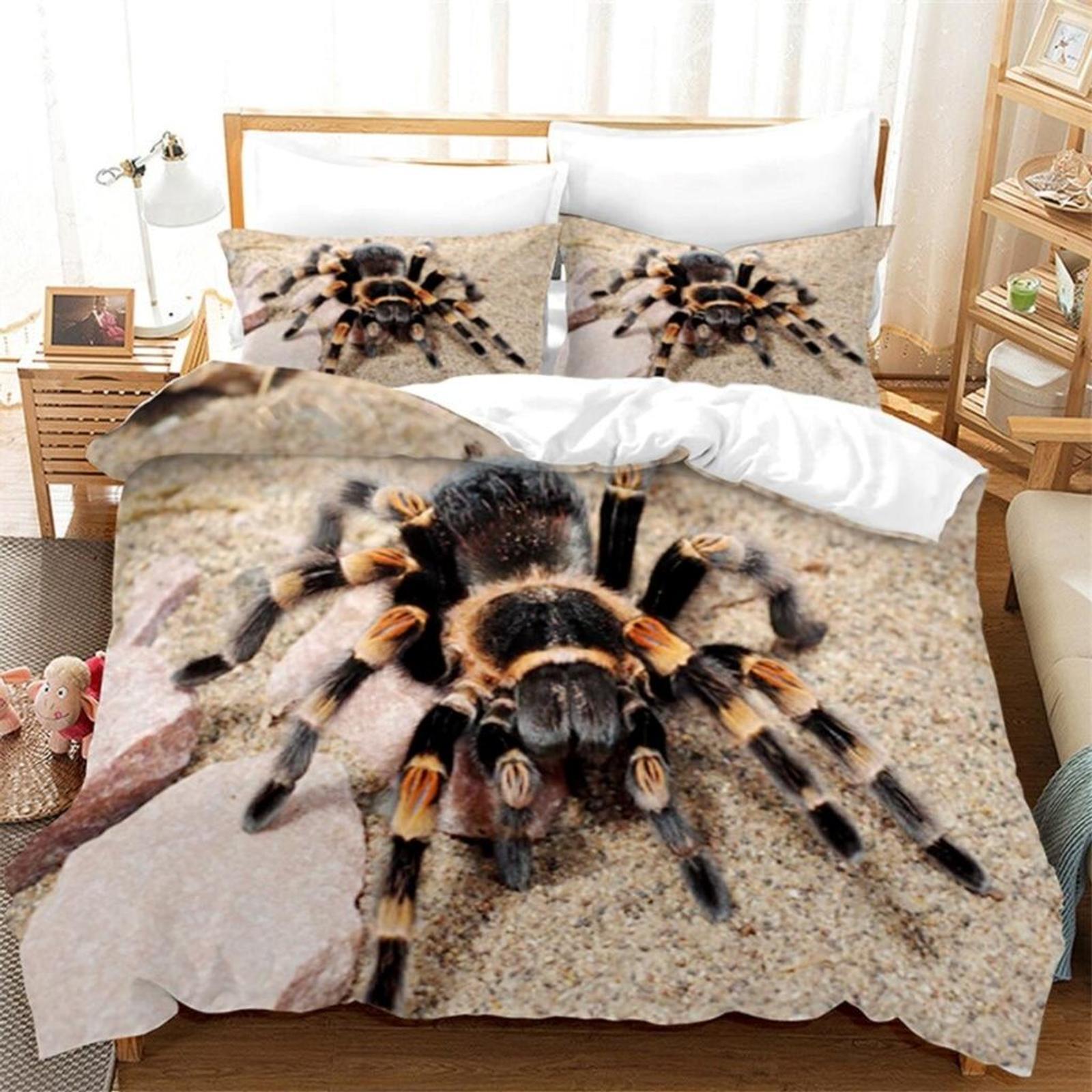 Dreamfields Single 3D Spider Design Soft Quilt Duvet Doona Cover Set ...