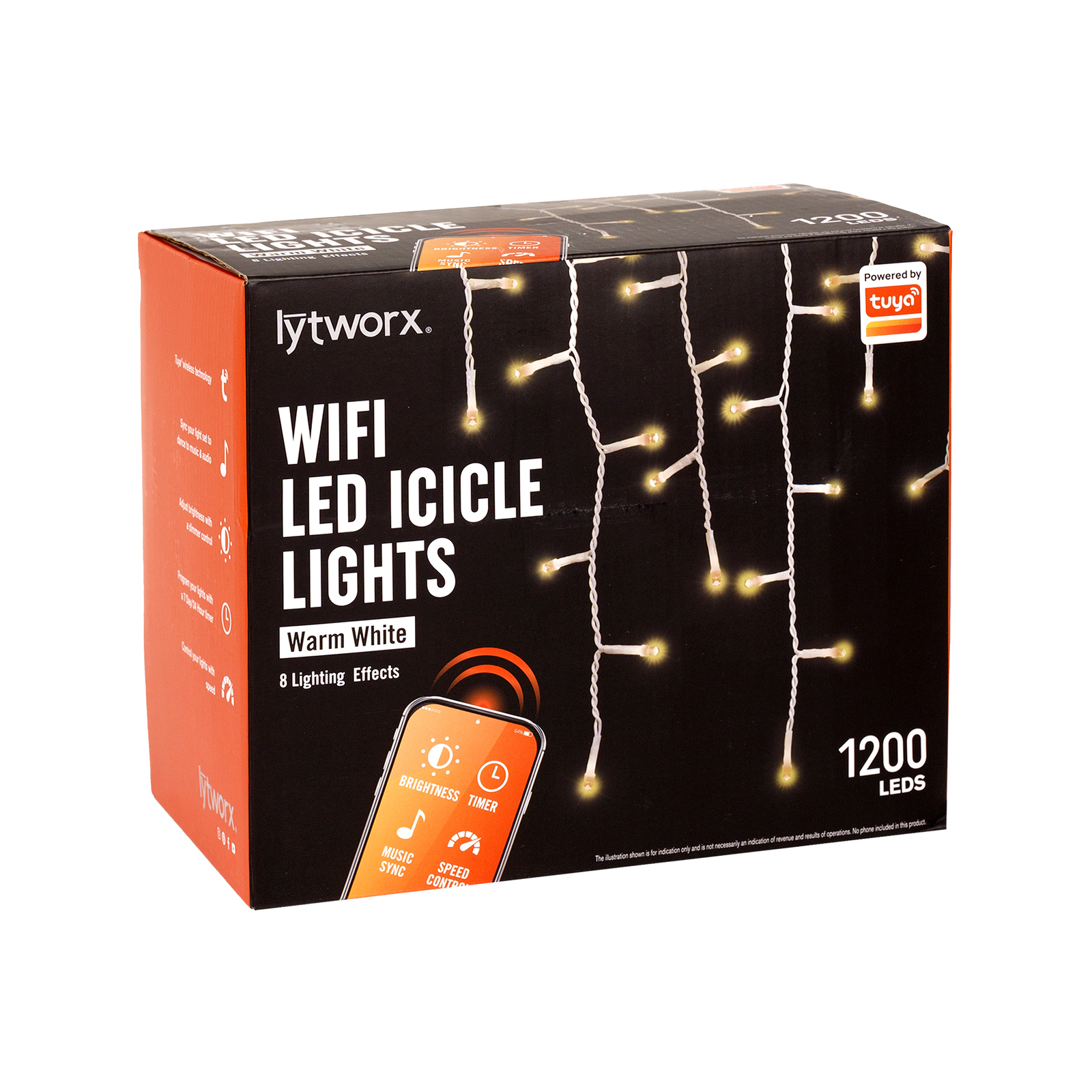Lytworx 1200 LED Warm White Wi-Fi Icicle Lights - Bunnings Australia