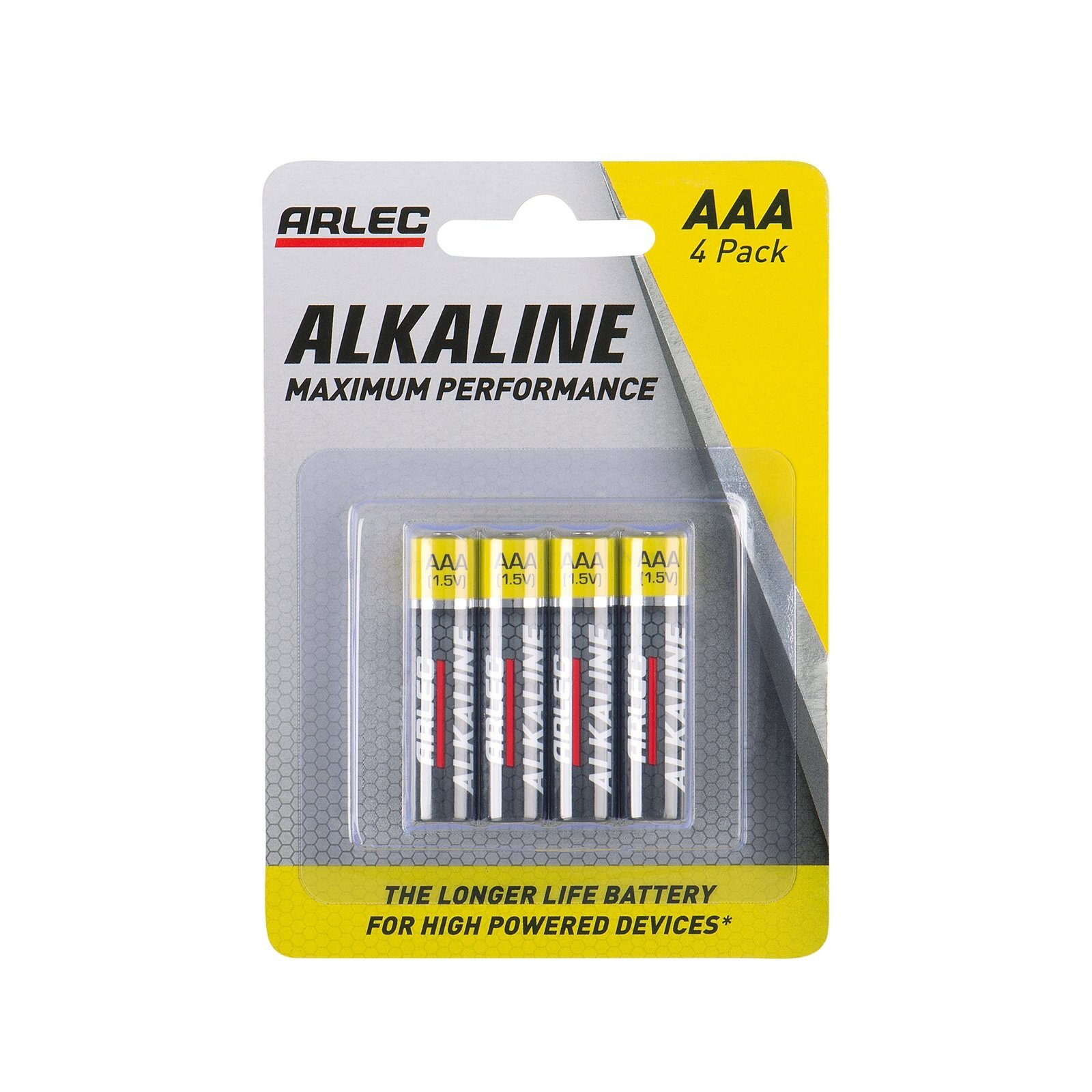 Arlec AAA Alkaline Batteries - 4 Pack - Bunnings Australia