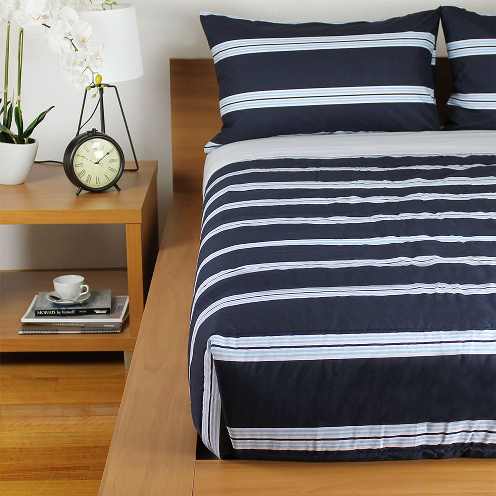 Jason Commercial King Single Bed Hudson Stripe Quilt Cover Set ...