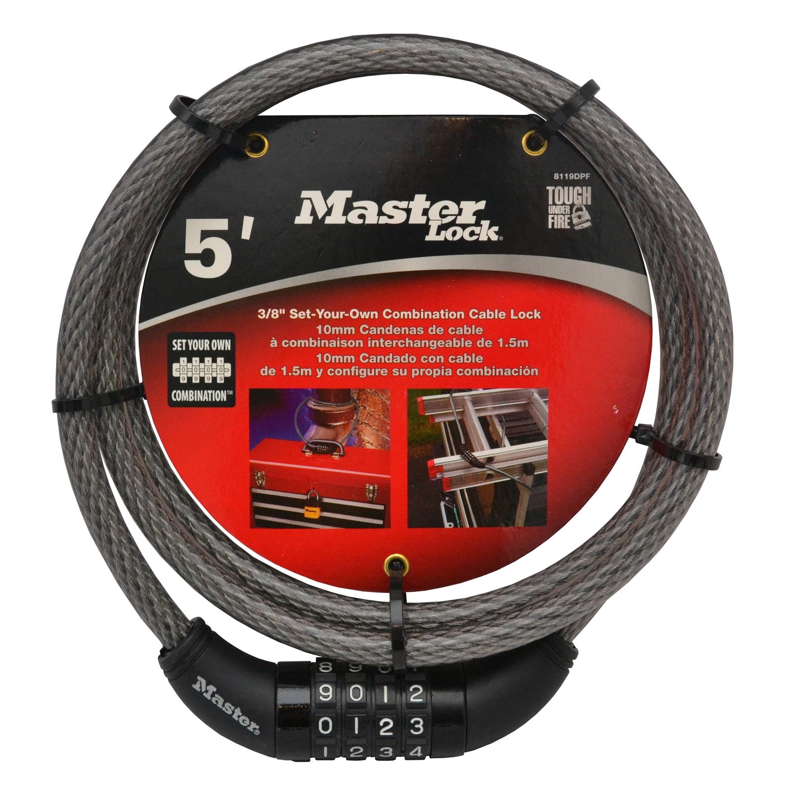 Master Lock 10mm x 1.5m Combination Security Cable - Bunnings Australia