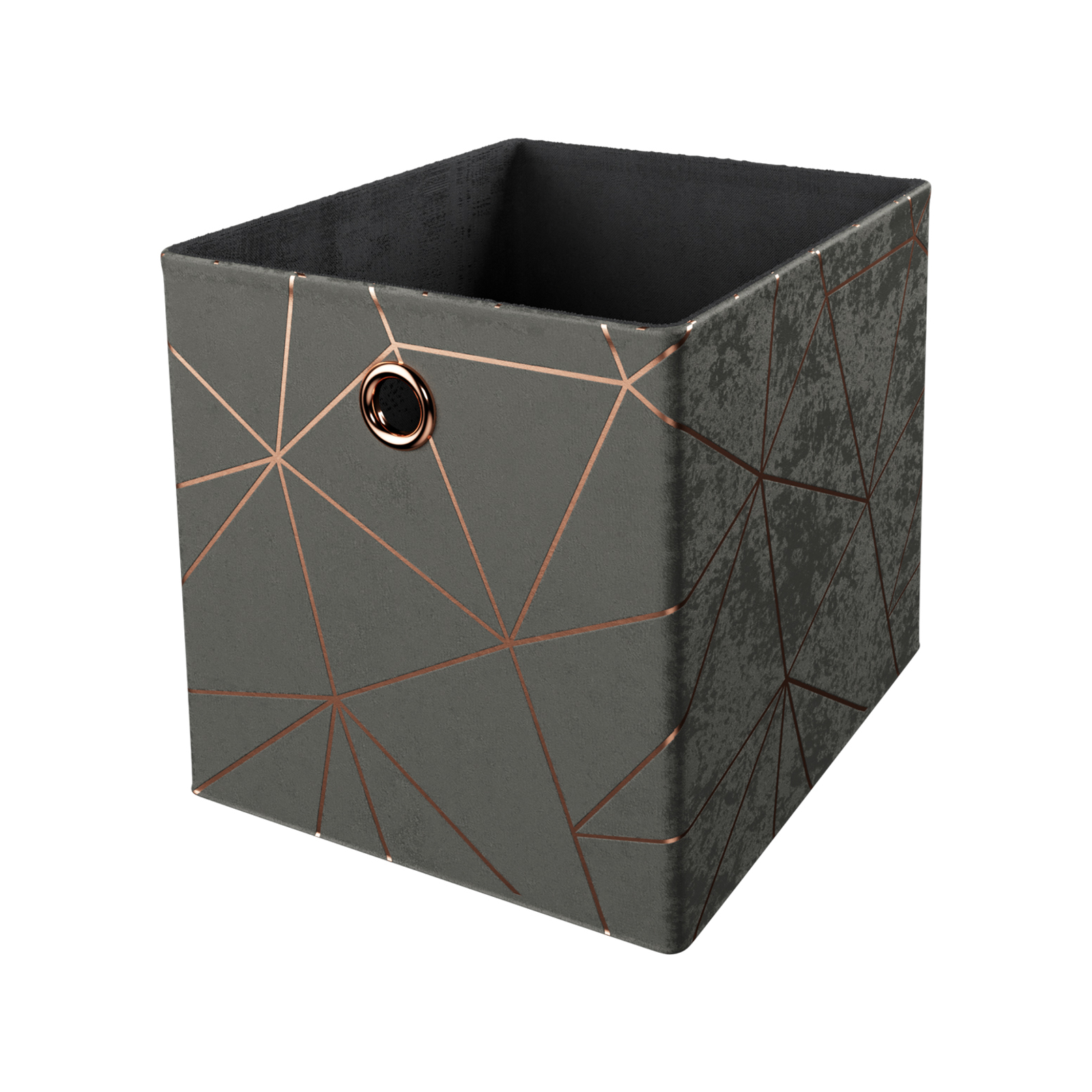 Flexi Storage Clever Cube Velvet Geometric Insert Grey & Rose Gold ...