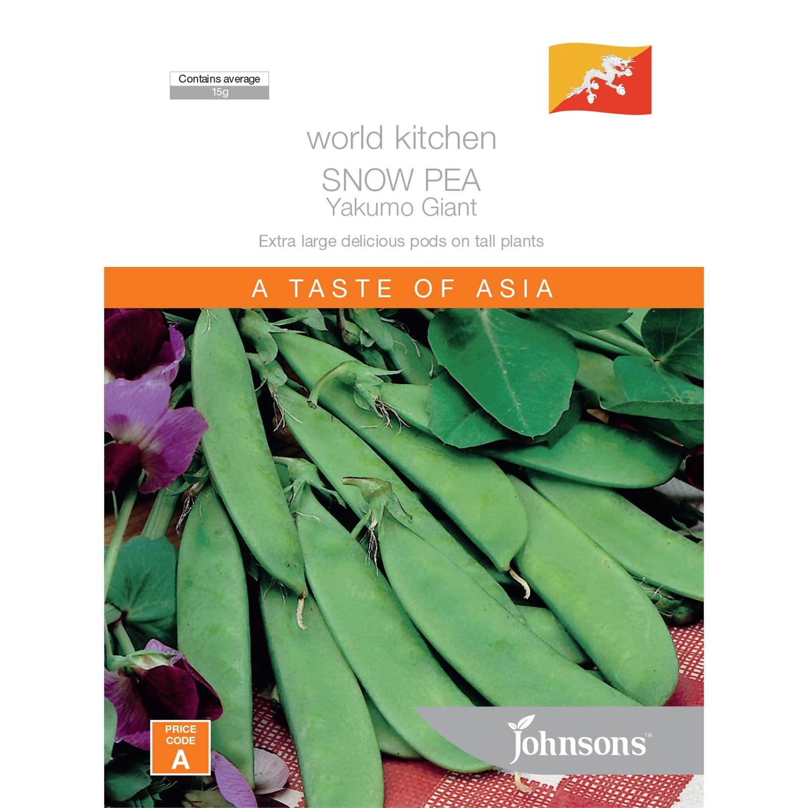 Johnsons Snow Pea Yakumo Giant Seeds - Bunnings Australia