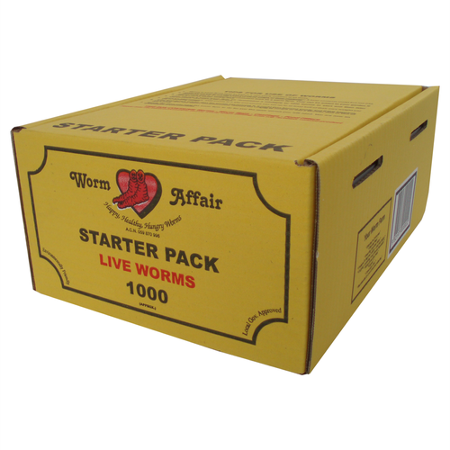 Worm Affair Live Organic Worm Starter Pack – Approx 1000 Worms ...